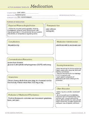 Epinephrine - Summary Pharmacology - ACTIVE LEARNING TEMPLATES ...