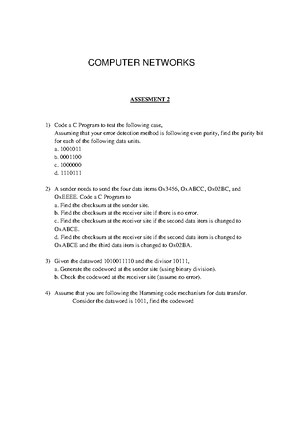 Network Lab 1 Answer - ITE3001 – DATA COMMUNICATION AND COMPUTER NETWORKS Fall Semester 2020 ...