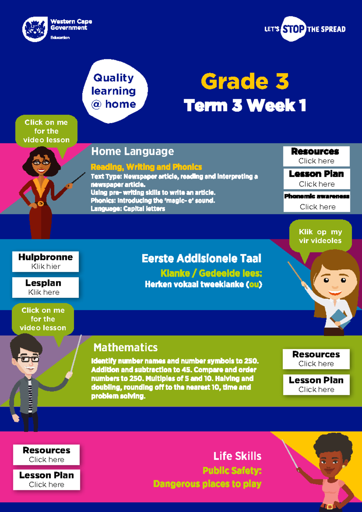 Lesson Plan Grade 3 01 Eng - Quality learning @ home Grade 3 Term 3 ...