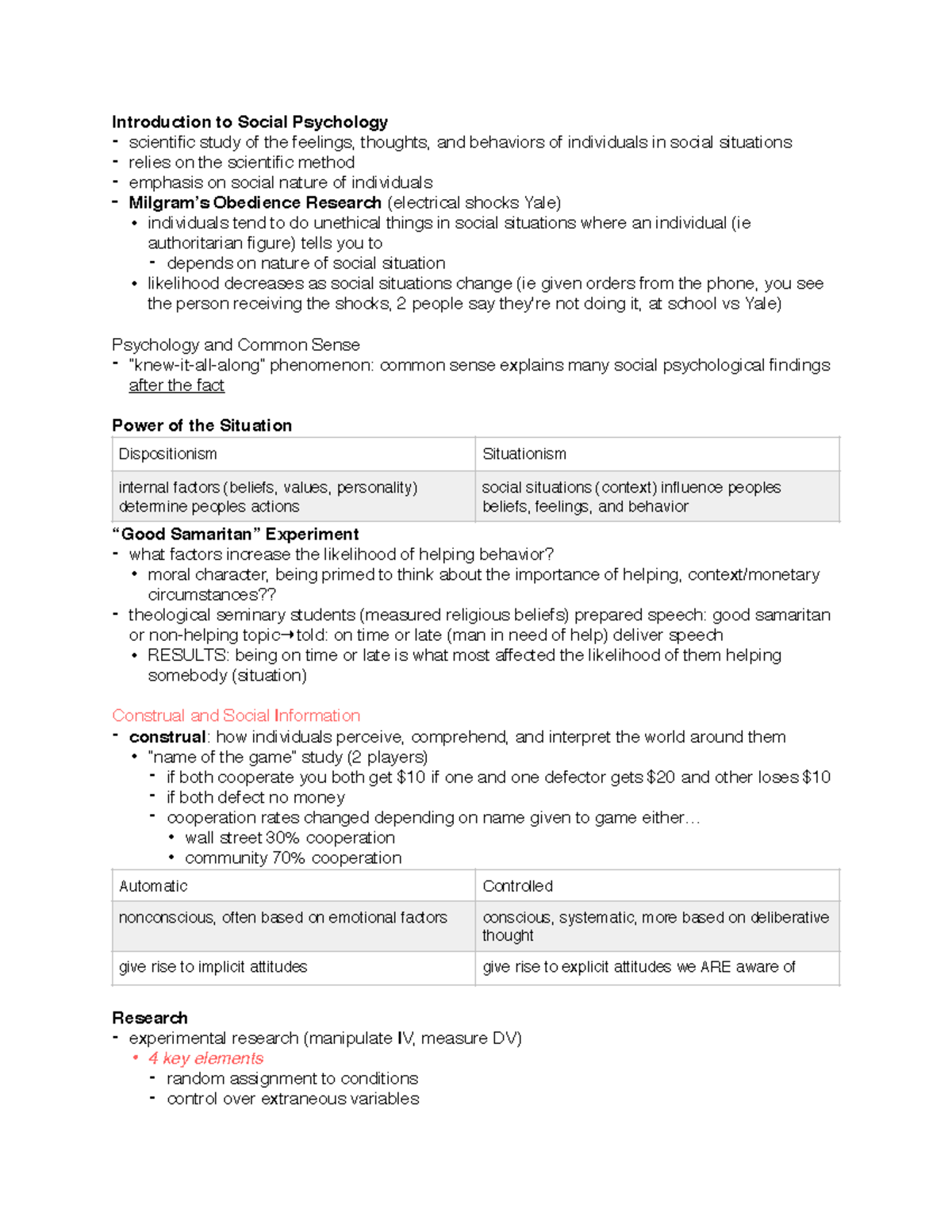 Psy 102 Midterm Sutdy Guide - Introduction to Social Psychology ...
