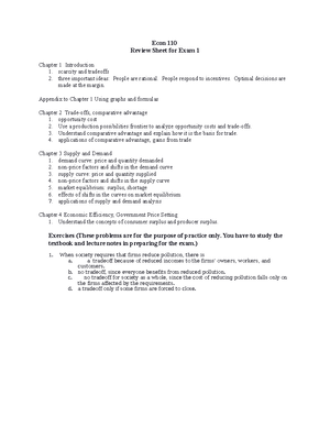 ECON 110 Chapter 1 Notes - Hubbard & O’Brian, Microeconomics, 8th or ...
