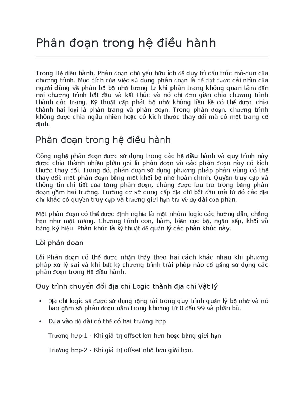 Phan Doan Trong He Dieu Hanh 1 - Phân đoạn trong hệ điều hành Trong Hệ ...