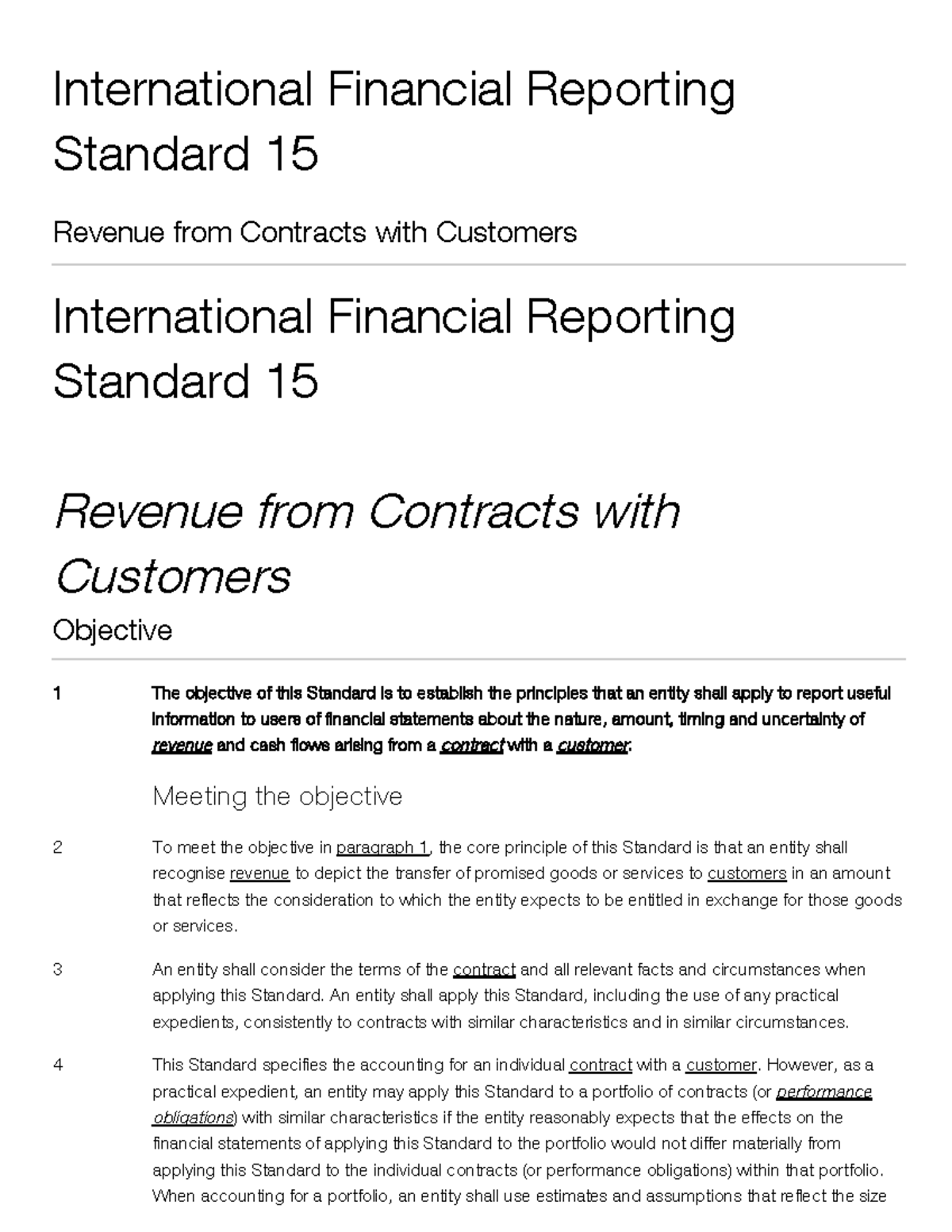IFRS 15 IASB - NIIF IFRS IASB - International Financial Reporting ...