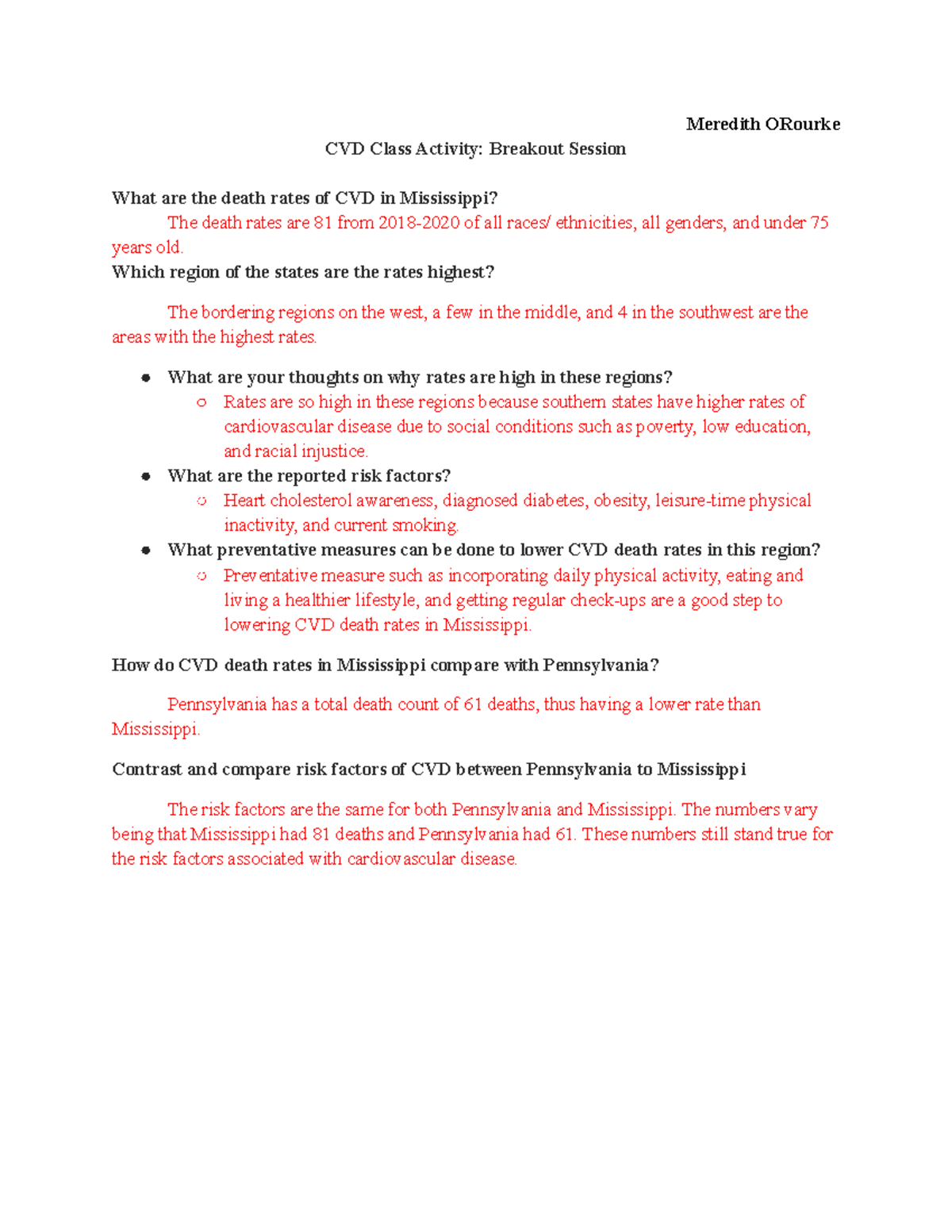 Case Study Question 10 - Meredith ORourke CVD Class Activity: Breakout ...