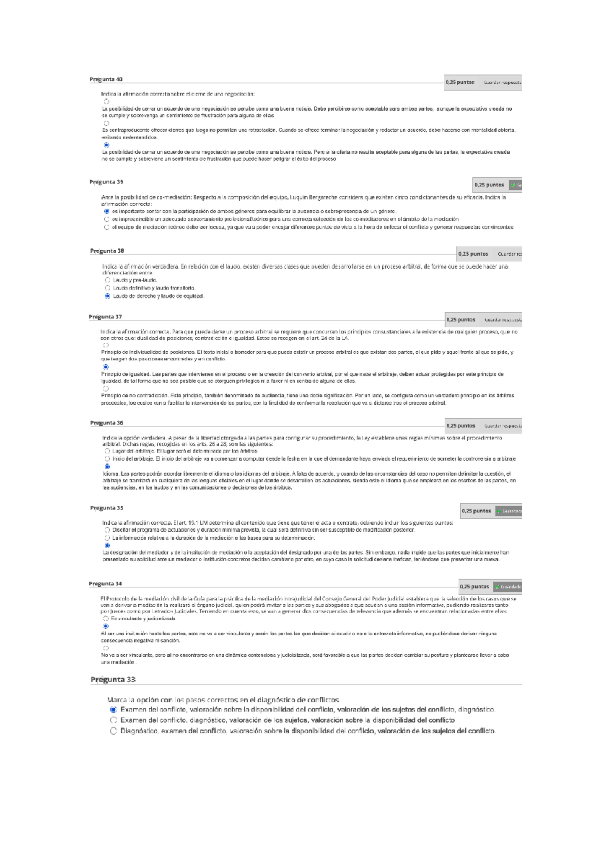 Test - Test - Sistemas Alternativos De Resolución De Conflictos - Studocu