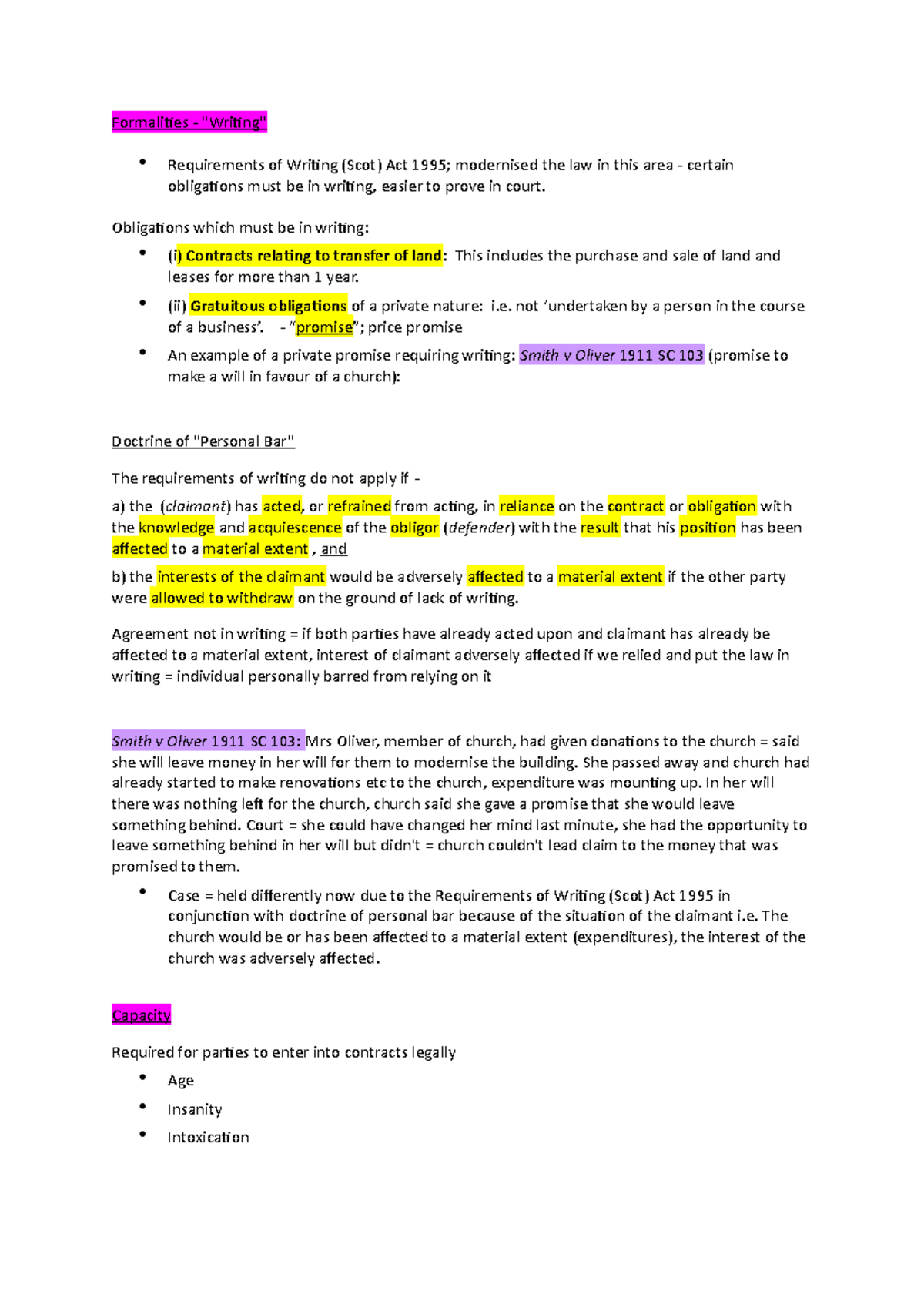 Grounds of Challenge - Formalities - "Writing" Requirements of Writing ...