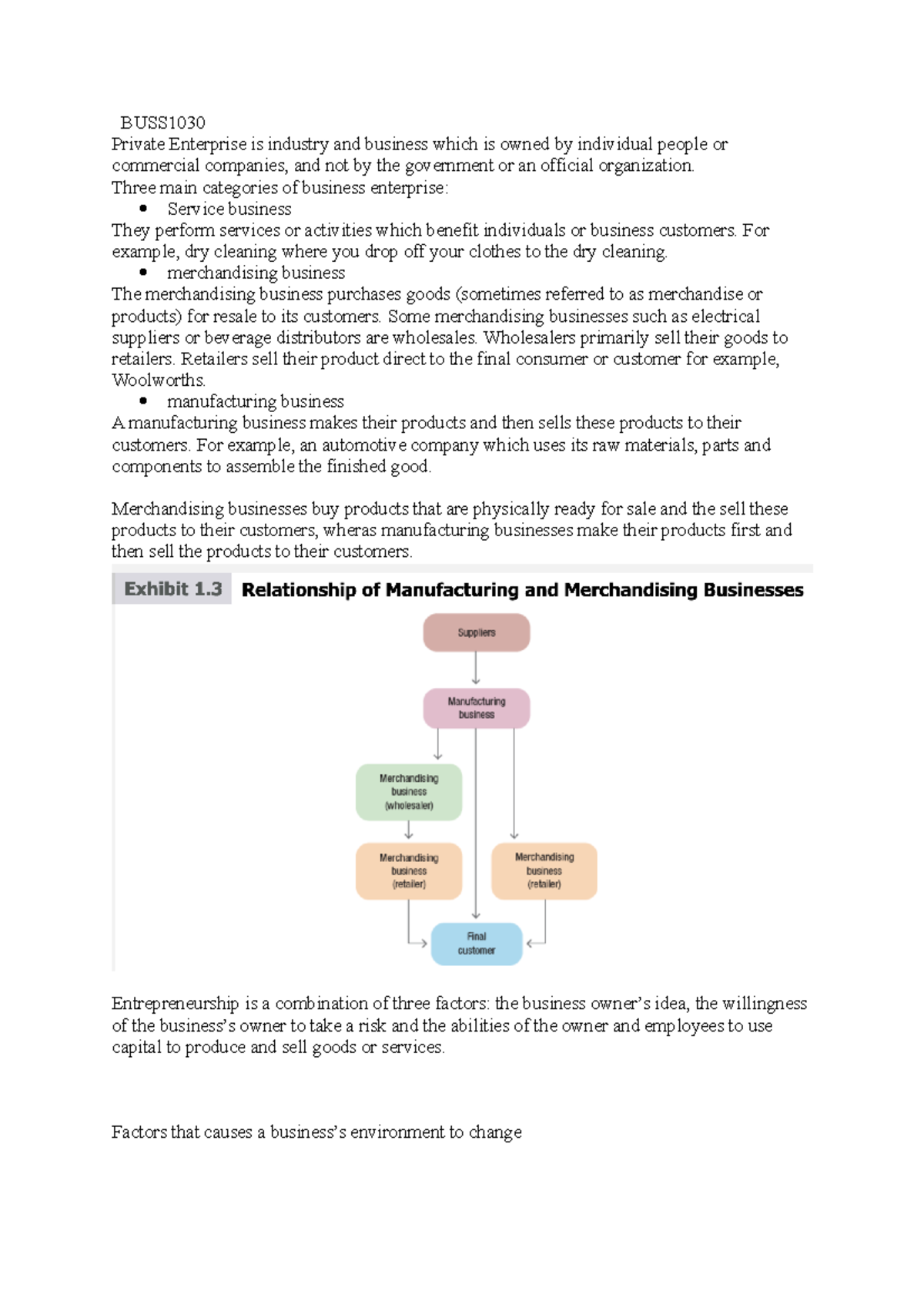 Buss1030 Notes S1 2023 2 - BUSS1030 - USyd - Studocu