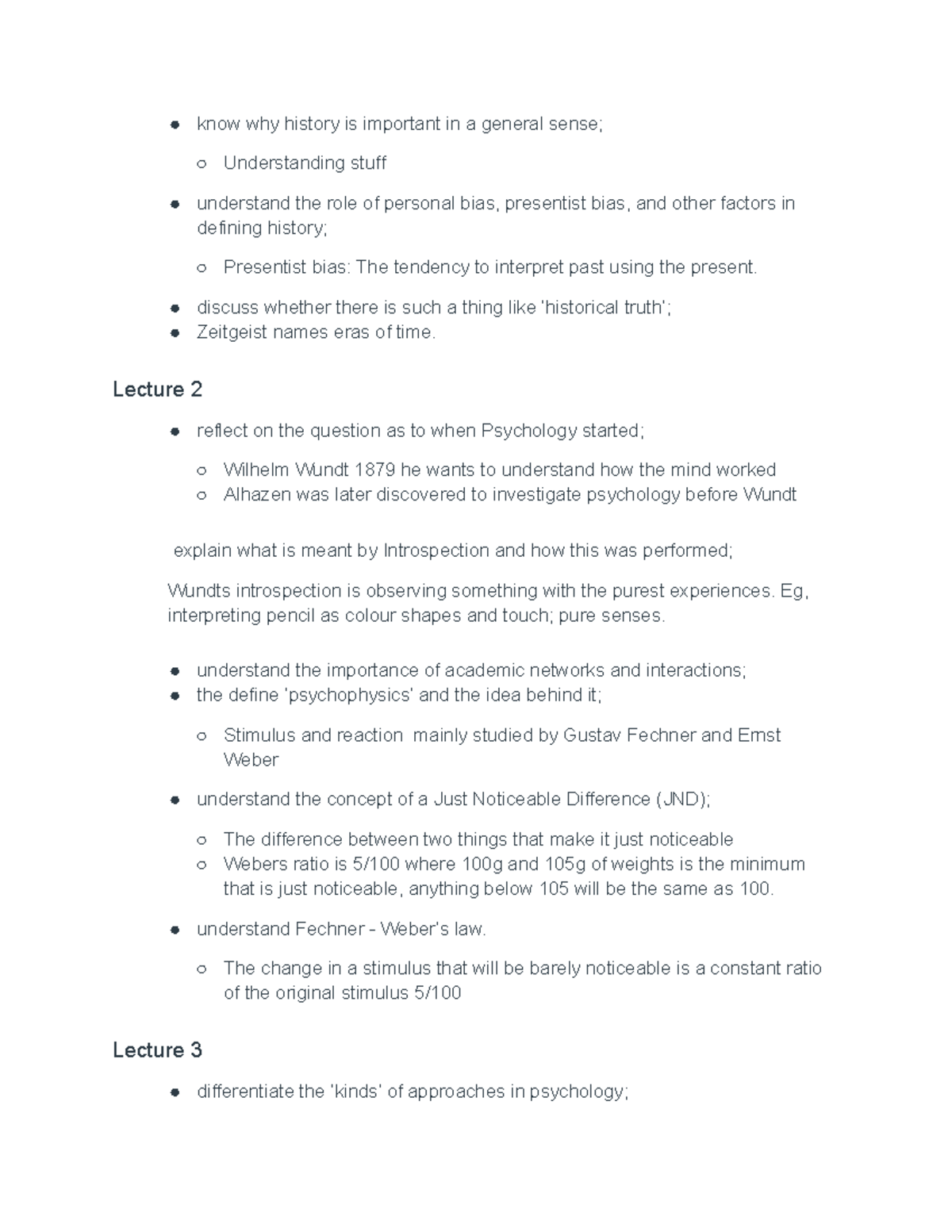 Psyc notes - Covers all topics of psych 1001 only the important dot ...