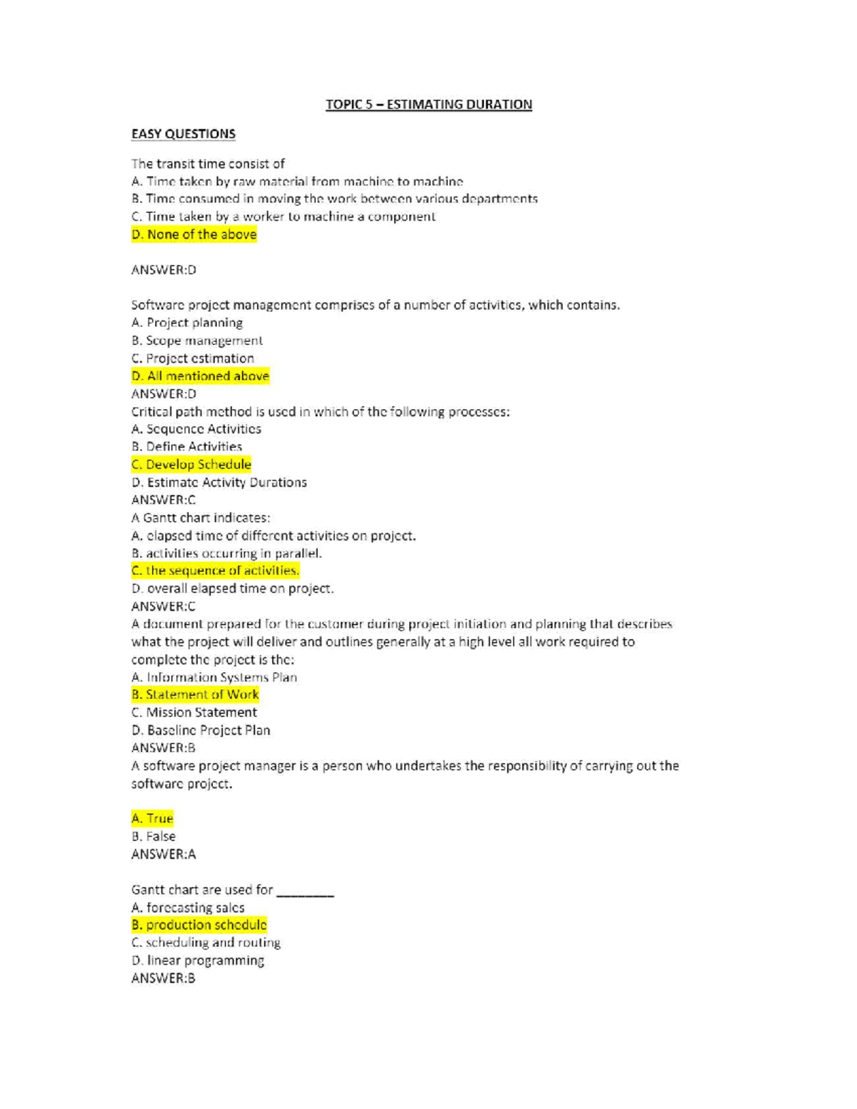 Mcq1 Mcq Project Management Studocu