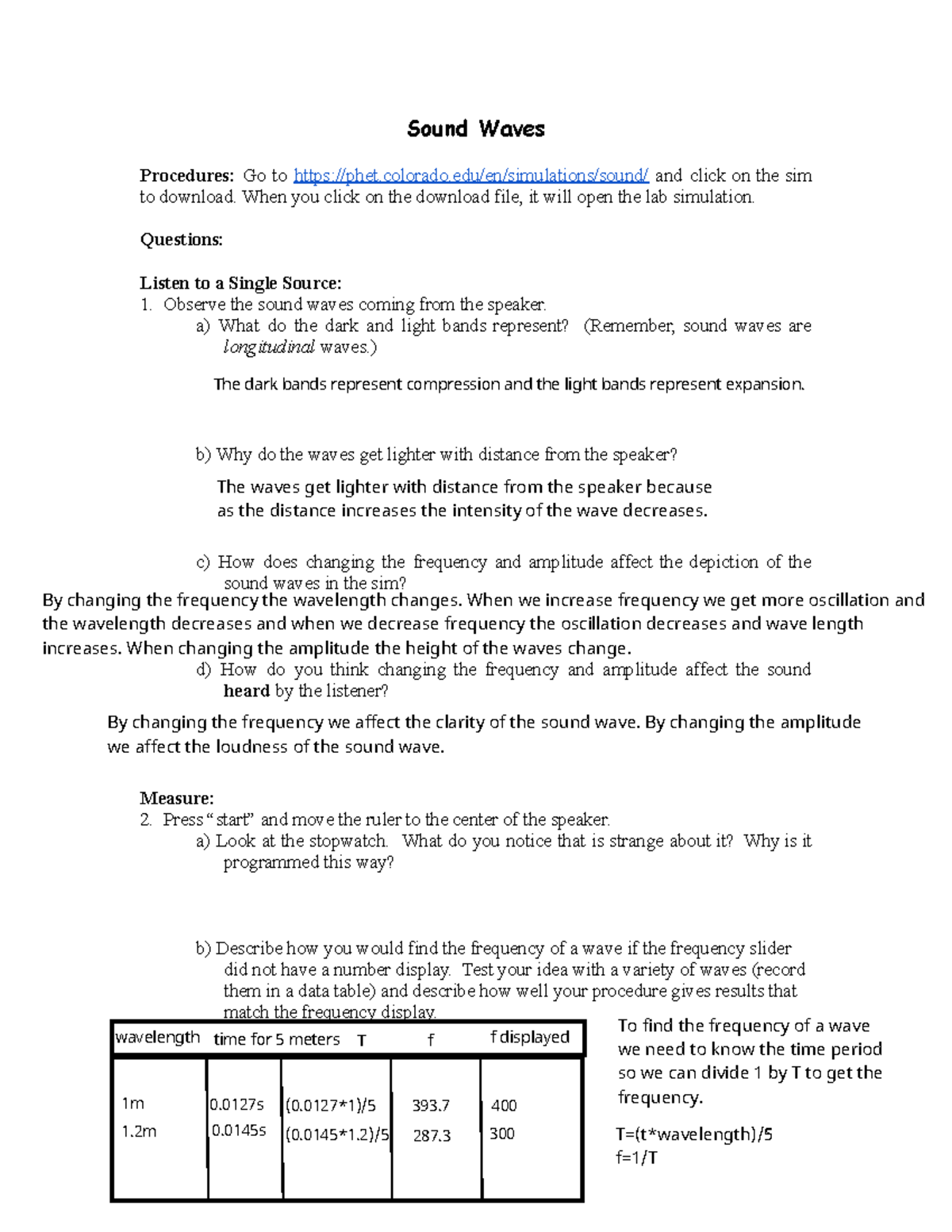 Sound Waves (1) edited - Sound Waves Procedures: Go to phet.colorado/en ...