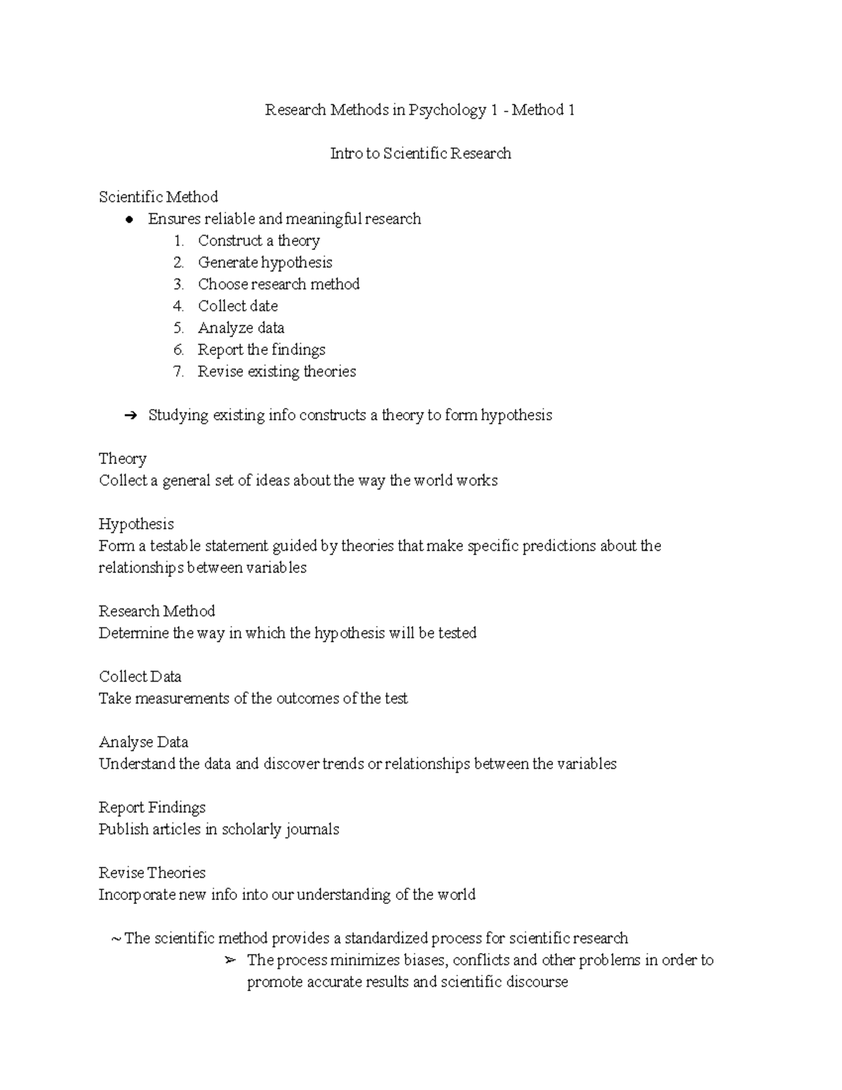 Research Methods in Psychology: Scientific Method and Experiment Design ...