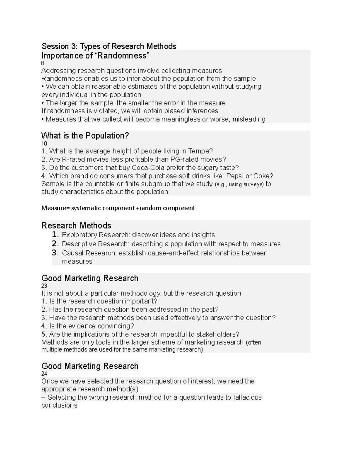 Chapter 3 - Session 3: Types of Research Methods Importance of ...