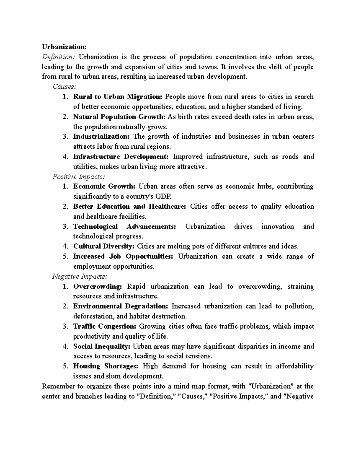 Urbanization - Paractice Reading Text - Urbanization: Definition ...