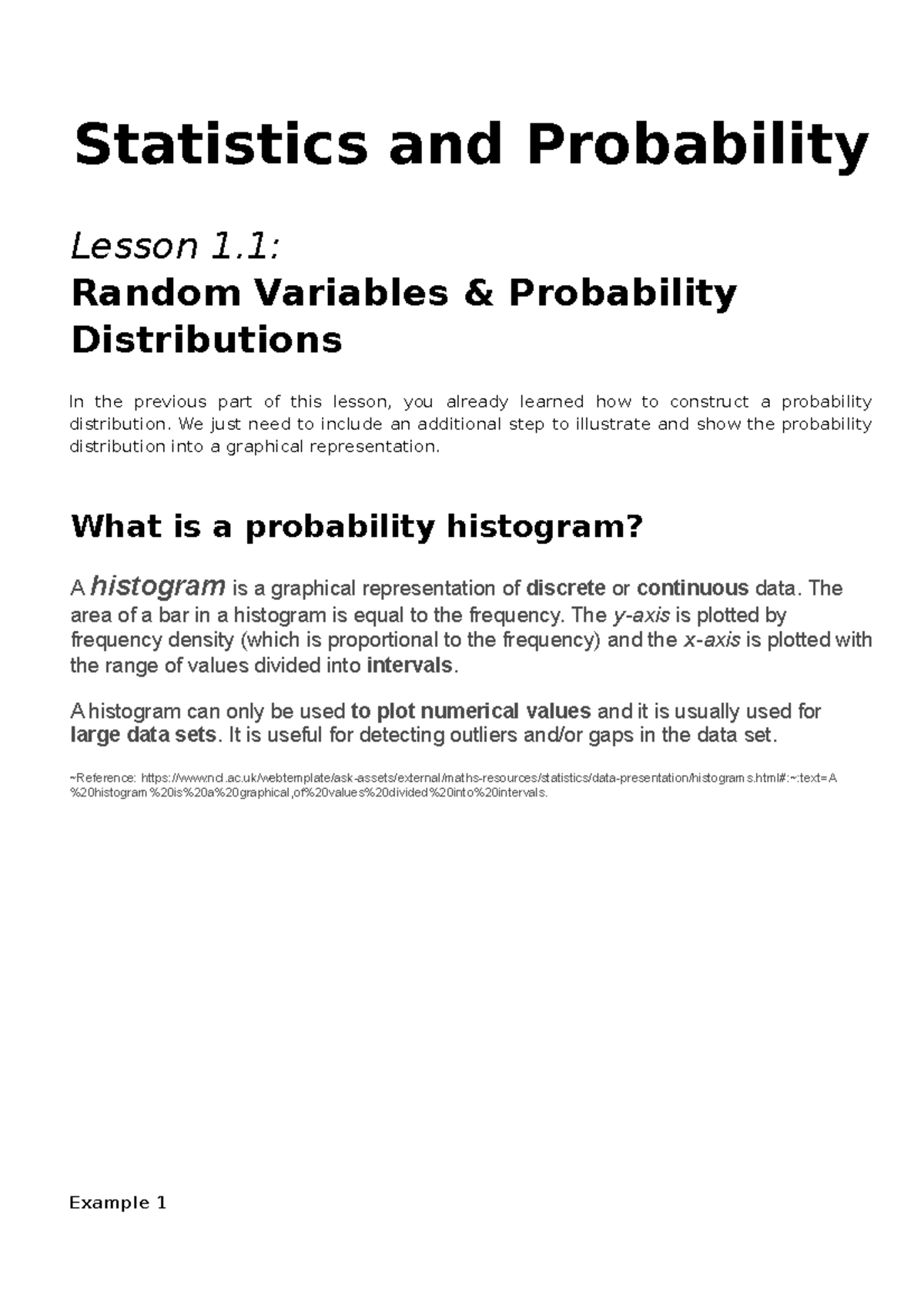 Statistics Probability Q4 Histogram - Statistics and Probability Lesson ...