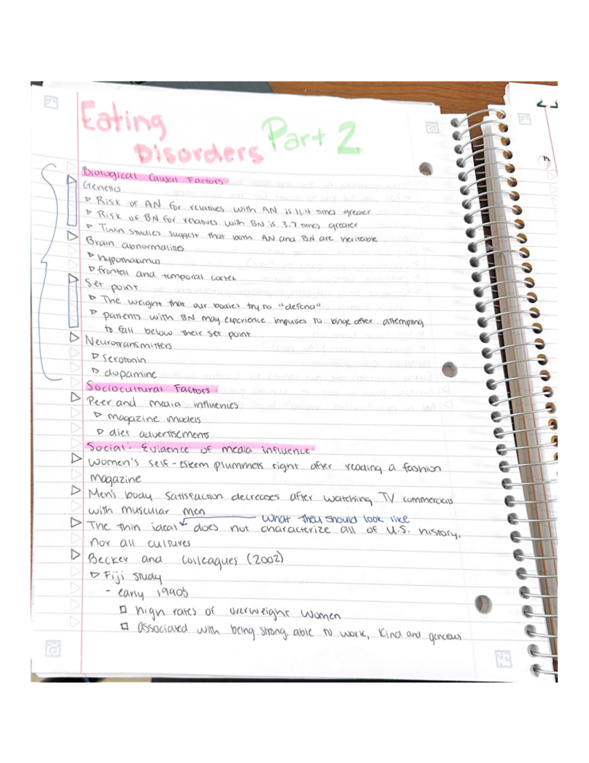 Ed part 2 - second half of eating disorder lecture. for exam two ...