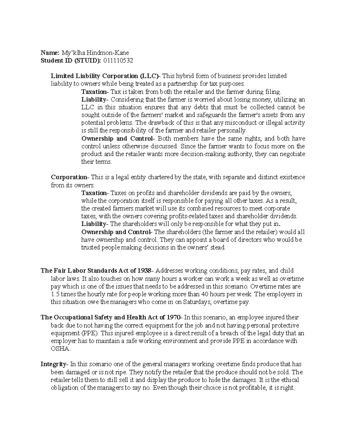 D078 - Task 2 - D078 Task 2 - Name: My’klha Hindmon-Kane Student ID ...
