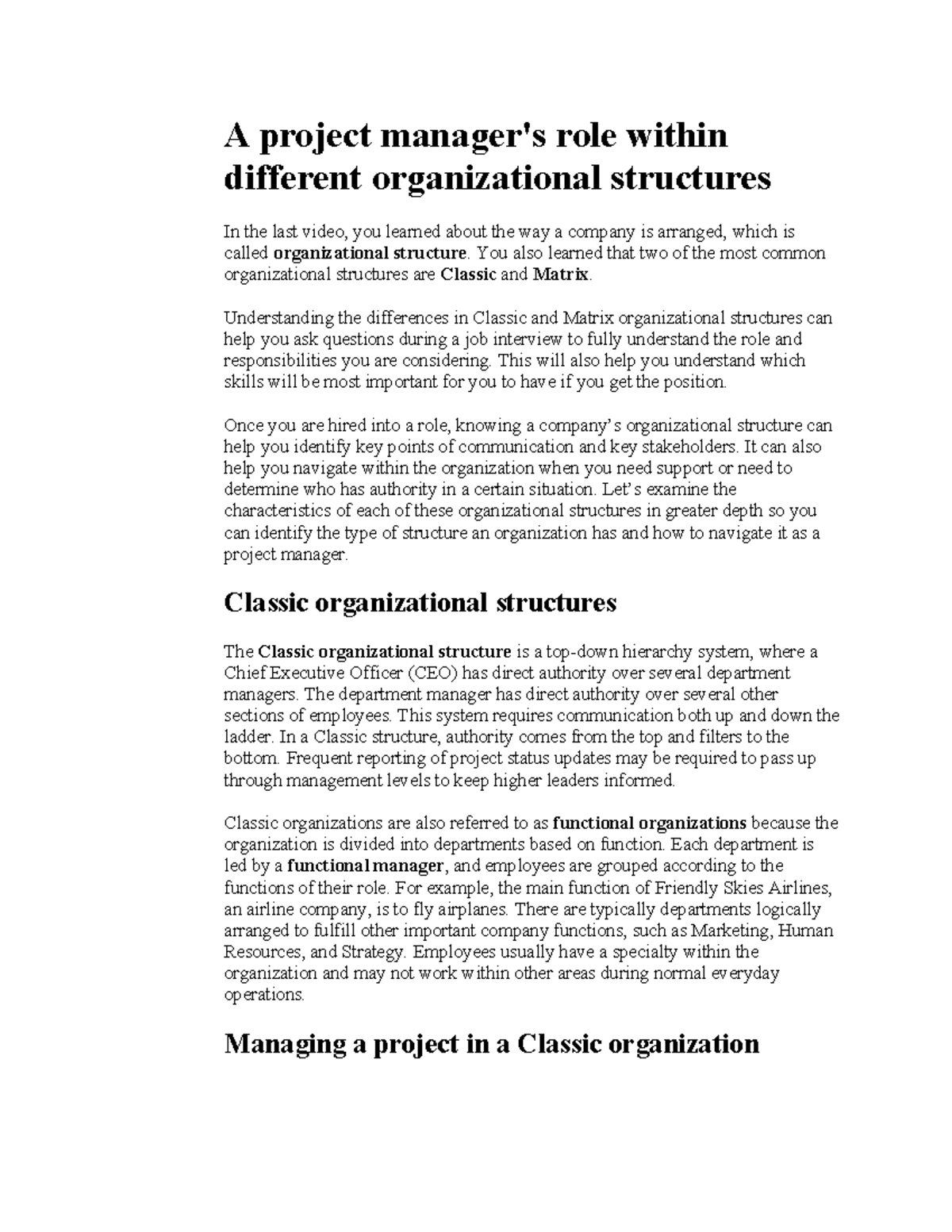 A project manager - amazing explanation - A project manager's role ...