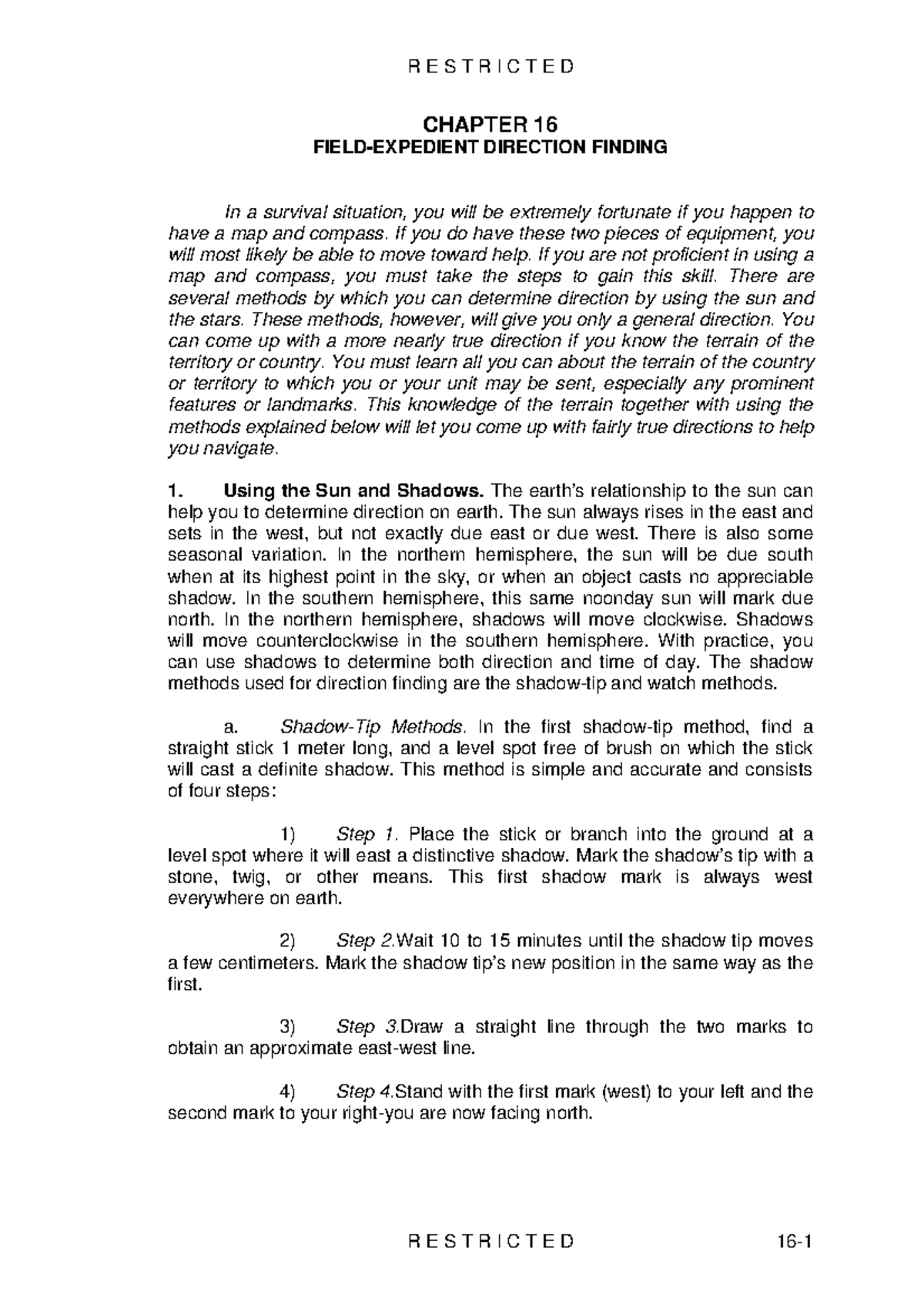Field-expedient Direction Finding - CHAPTER 16 FIELD-EXPEDIENT ...