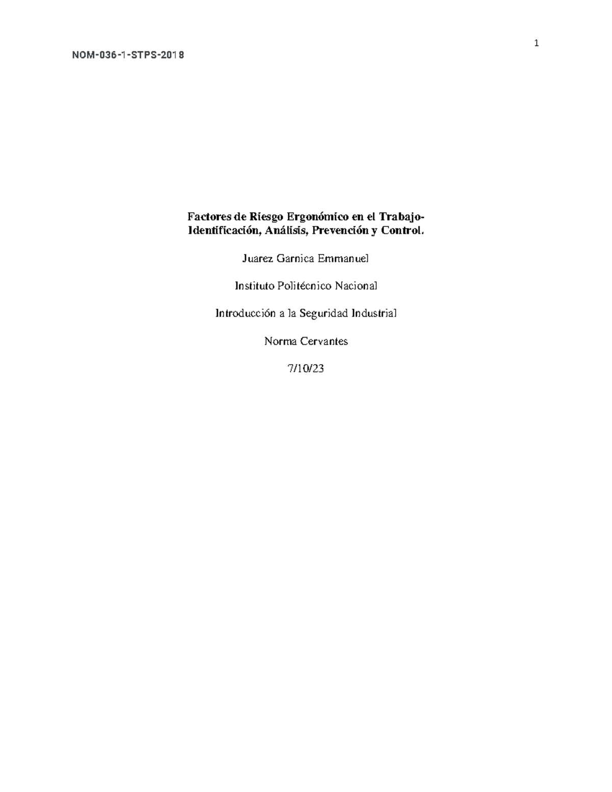 5 - apunte - NOM- 036 - 1 - STPS- 2018 Factores de Riesgo Ergonómico en ...