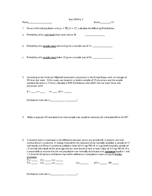 Stat Cheat Sheet Exam 1 - stat cheat sheet Case : each row of data ...