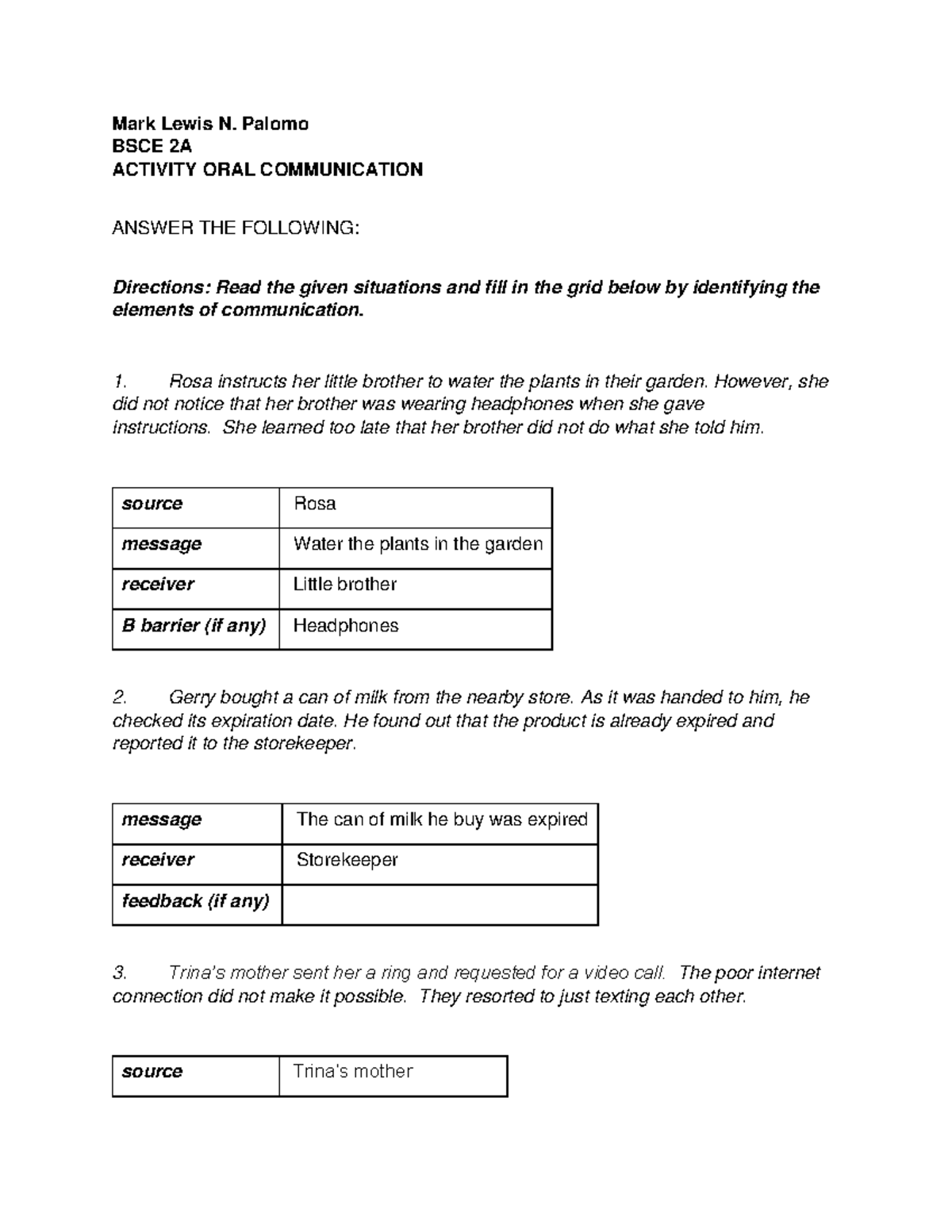 ORAL COM - Activity 10- Mark Lewis N - Mark Lewis N. Palomo BSCE 2A ...