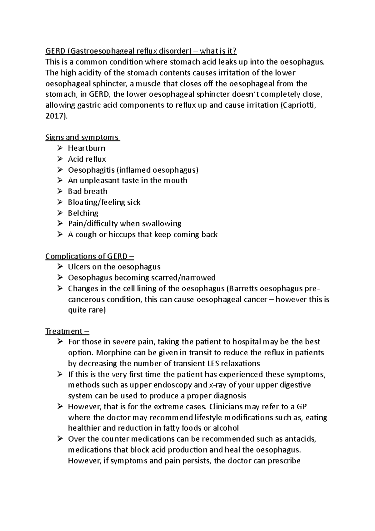 GERD - A document on GERD - what it is and what you can do for a PT ...