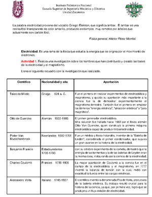 Mapa curricular iqi esiqie - Electricidad Y Magnetismo - ipn ipn - Studocu