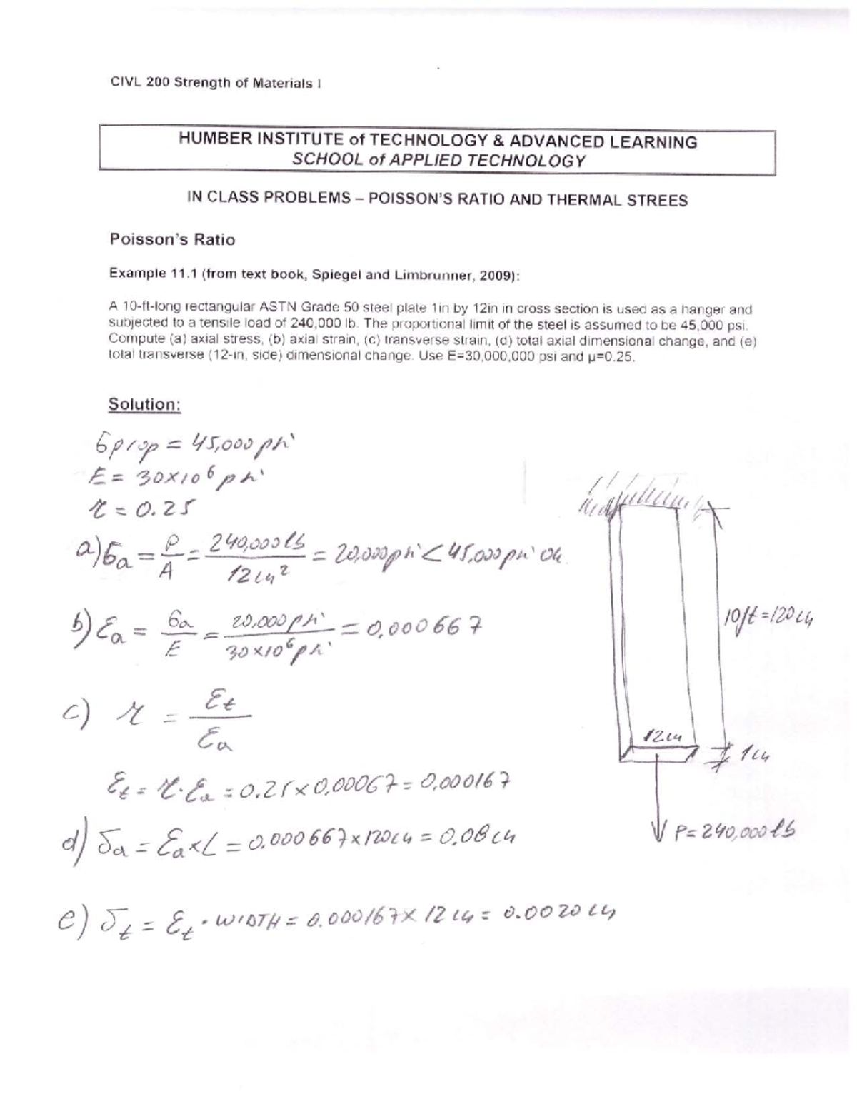 Practice Problems-Solved - CIVL200 Strengths of Materials 1 October ...
