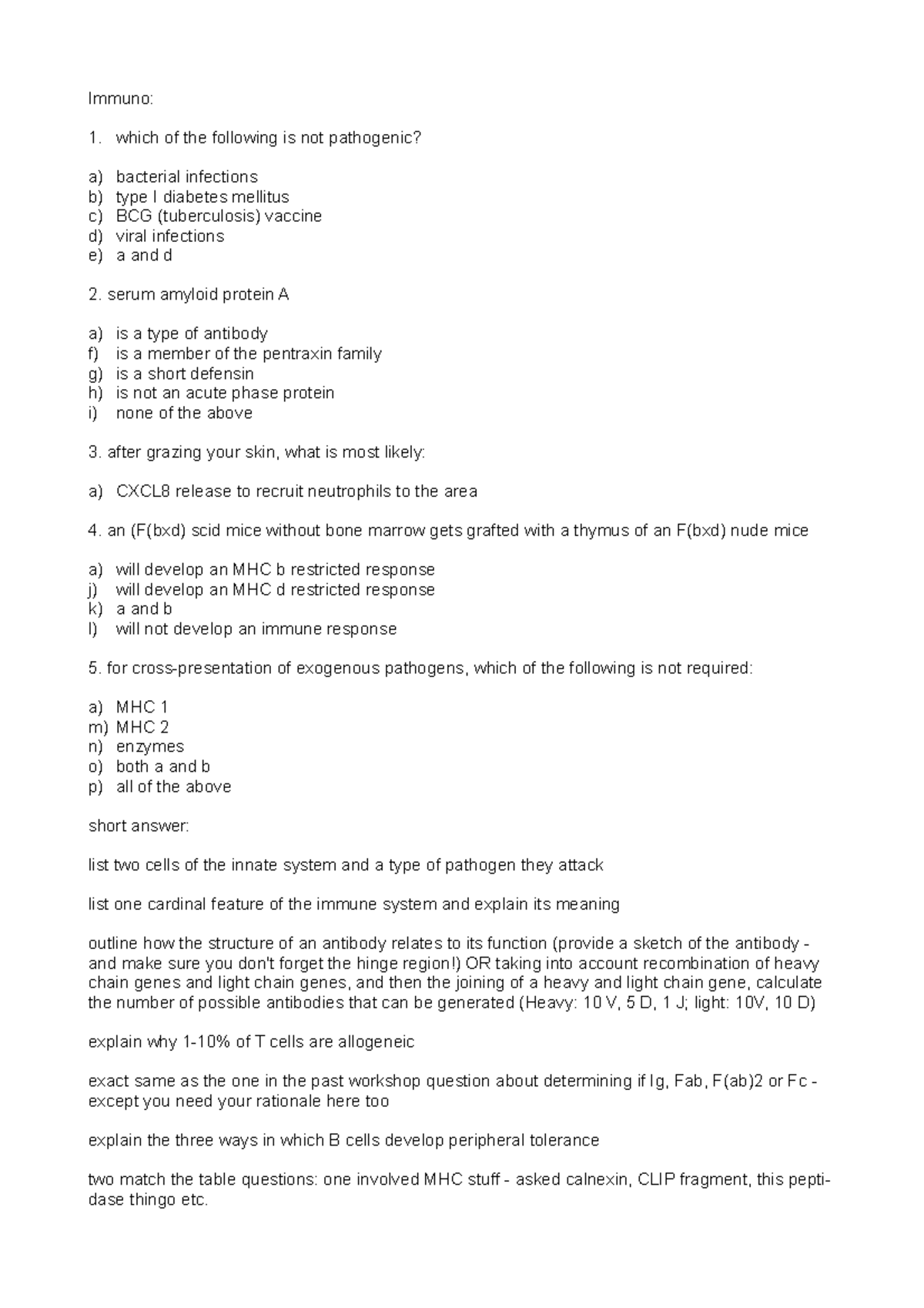 Immuno-Mod-Quiz - Practice Module 1 quiz questions - Immuno: which of ...