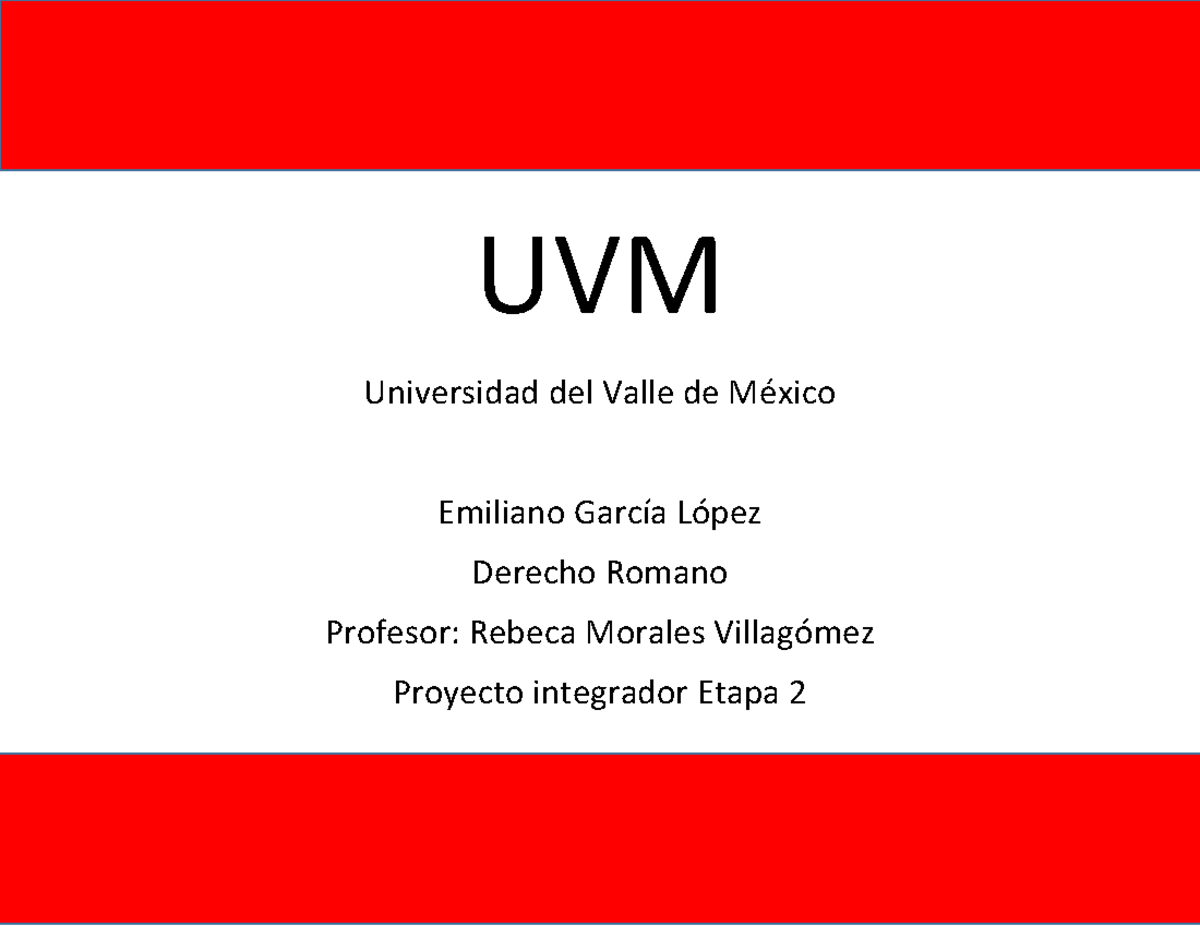 Act 4 Egl Pdf Derecho Romano Proyecto Integrador Etapa 2 Uvm