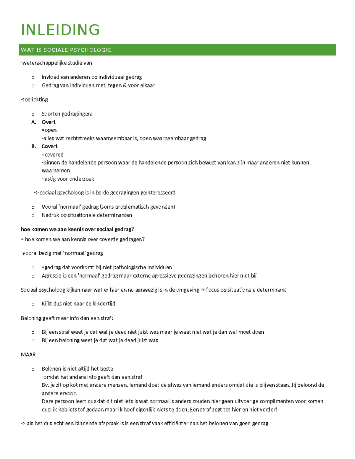 0. Inleiding - INLEIDING WAT IS SOCIALE PSYCHOLOGIE -wetenschappelijke ...