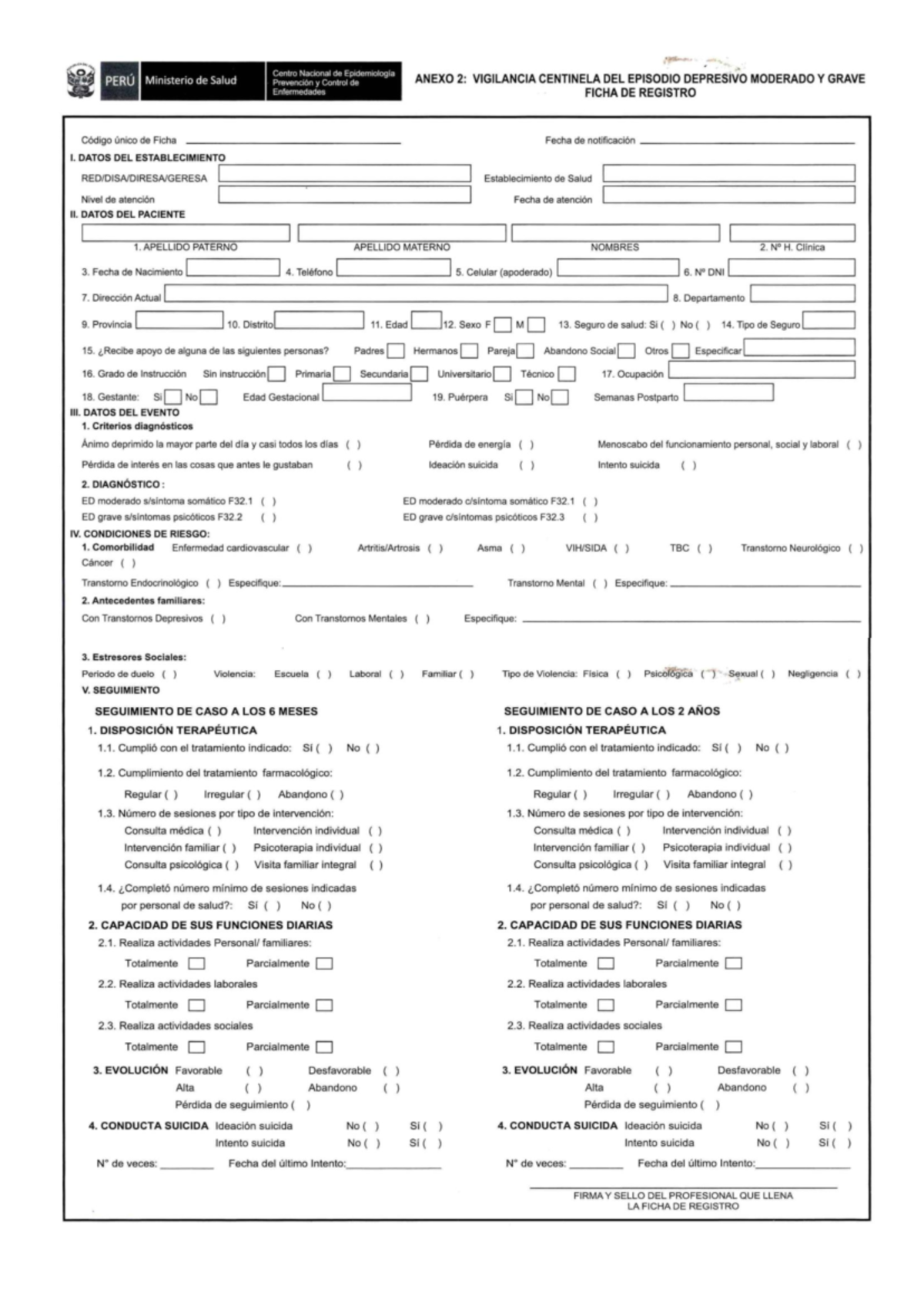 Vigilancia Centinela Episodio Depresivo Moderado Y Grave - Psicología ...