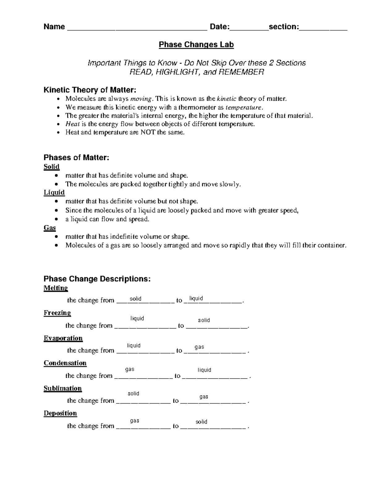 Kami Export - Connor Livingston - phase changes Lab 3 page DRH - Name ...