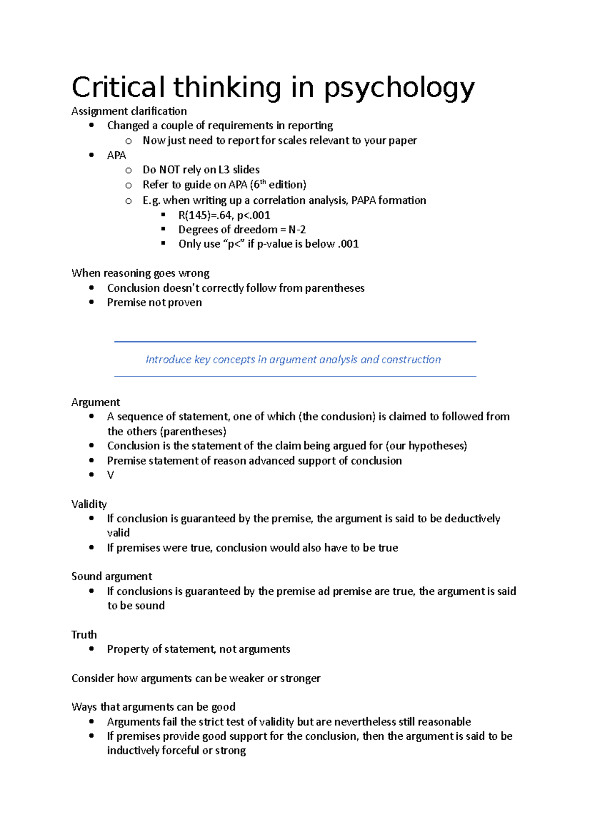 Critical thinking in psychology - Critical thinking in psychology ...