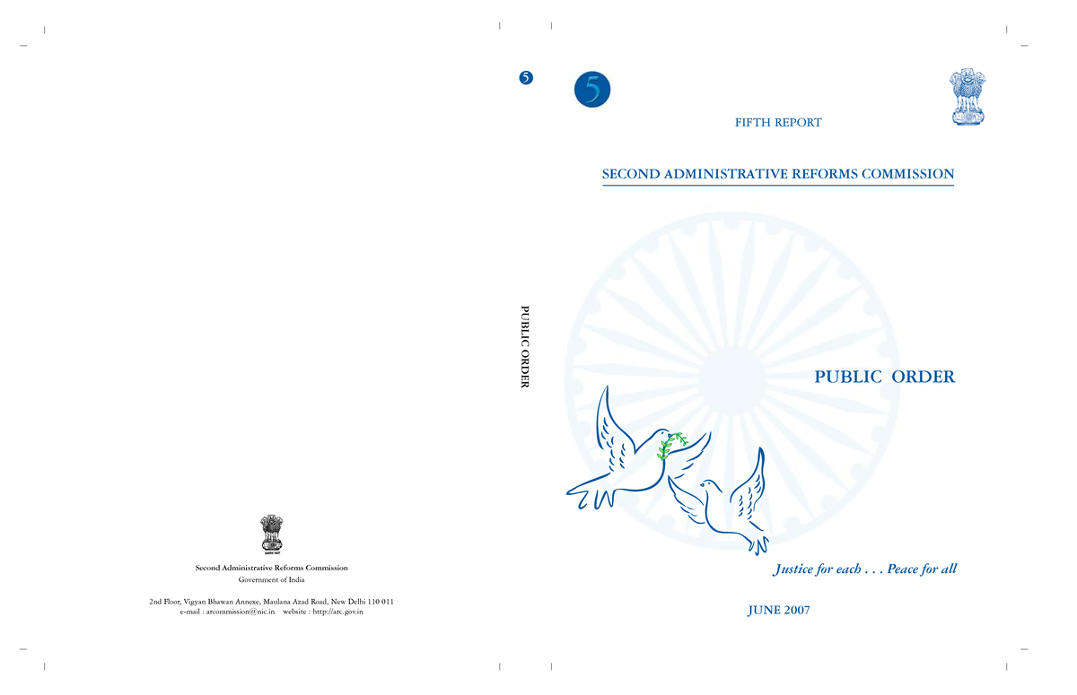 Public order 5 - Arc reports - public order 5 public order FiFth report ...