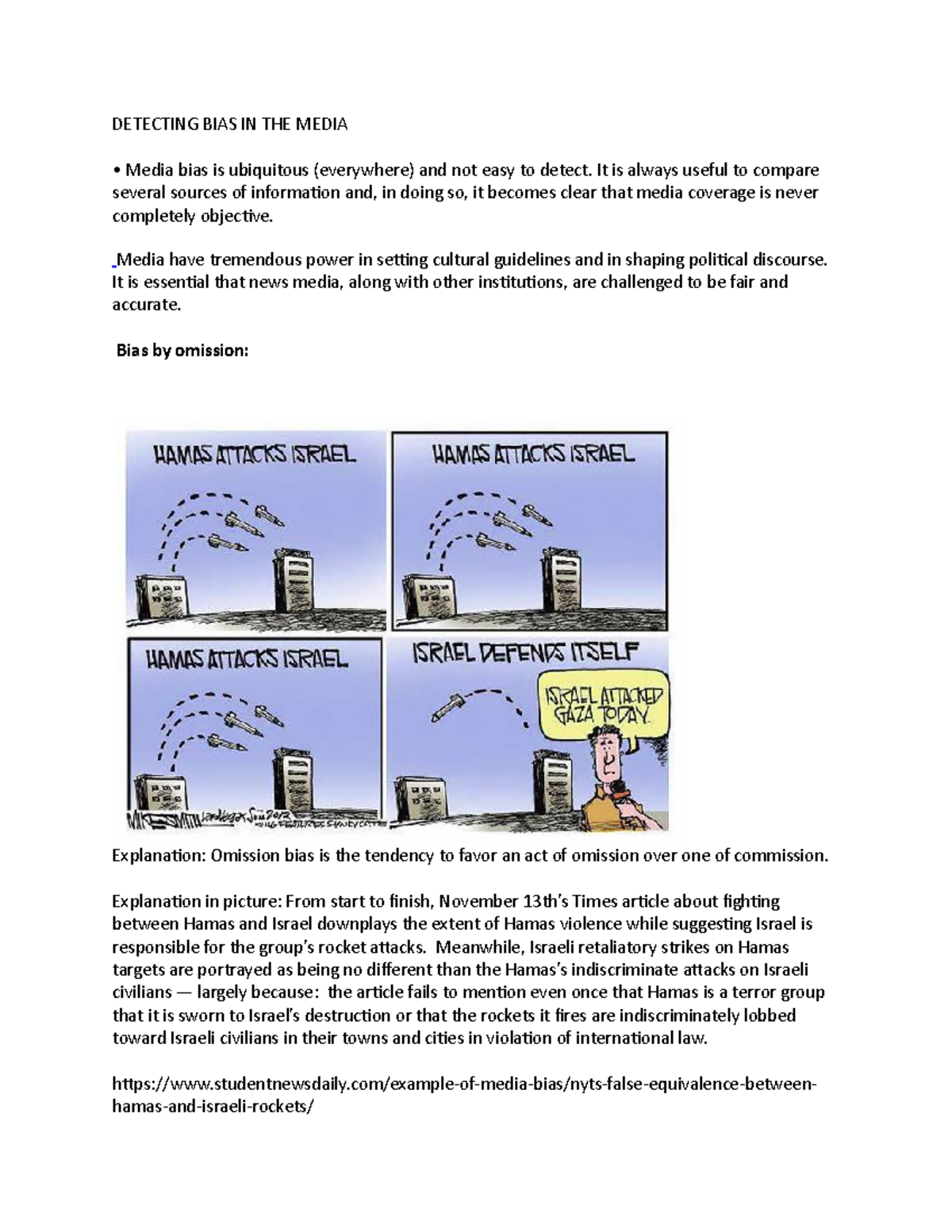 Detecting- Bias report - DETECTING BIAS IN THE MEDIA Media bias is ...