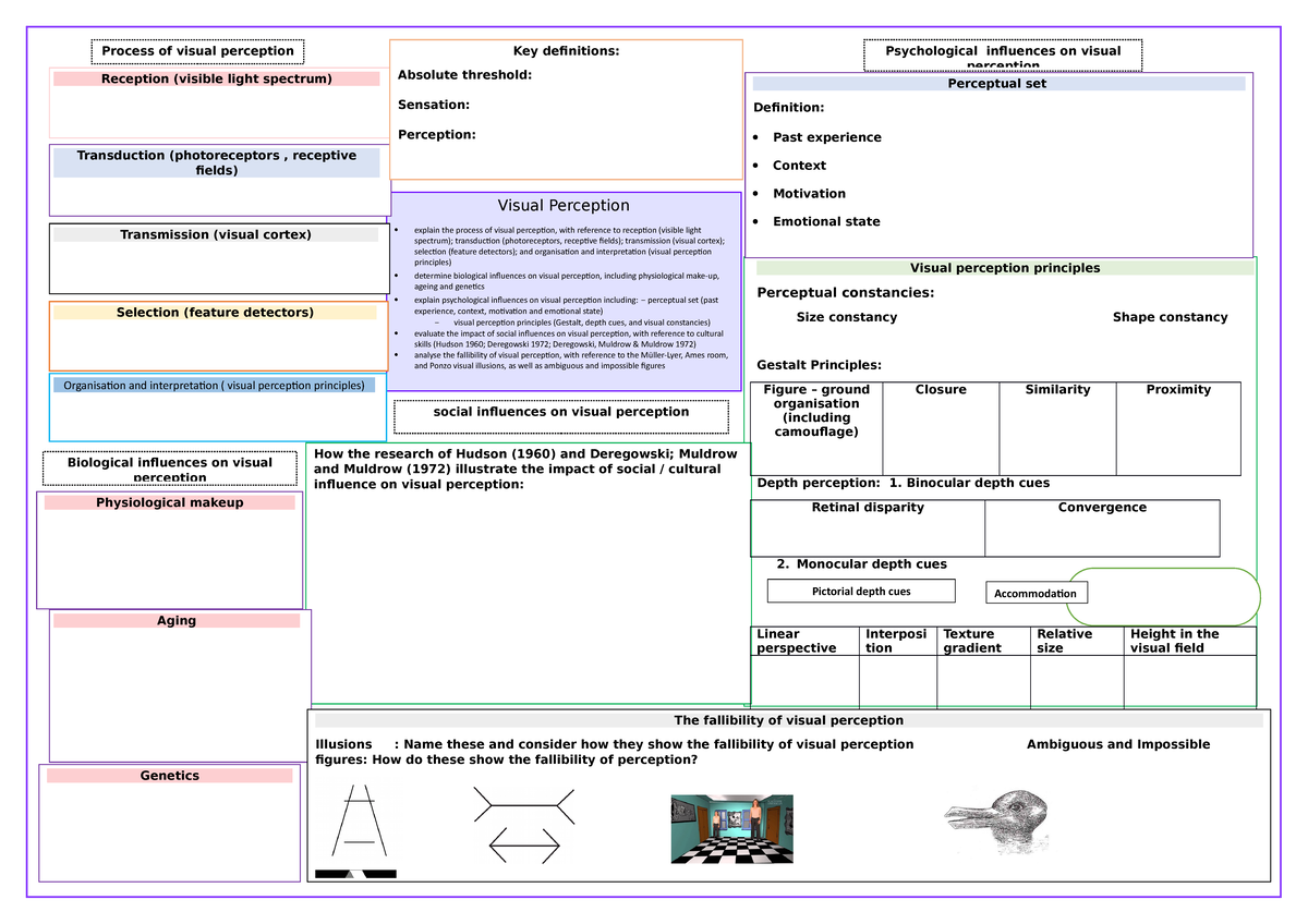 Unit 3- Topic 2 - Visual Perception - Visual perception principles ...