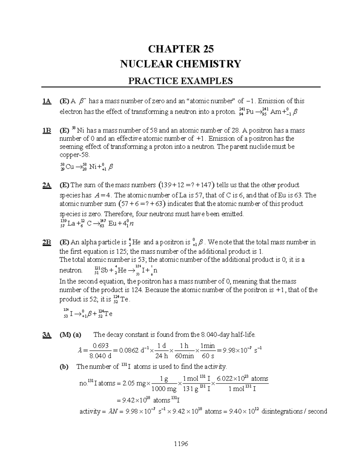 Copy of 25 Petrucci 10e CSM - CHAPTER 25 NUCLEAR CHEMISTRY PRACTICE ...