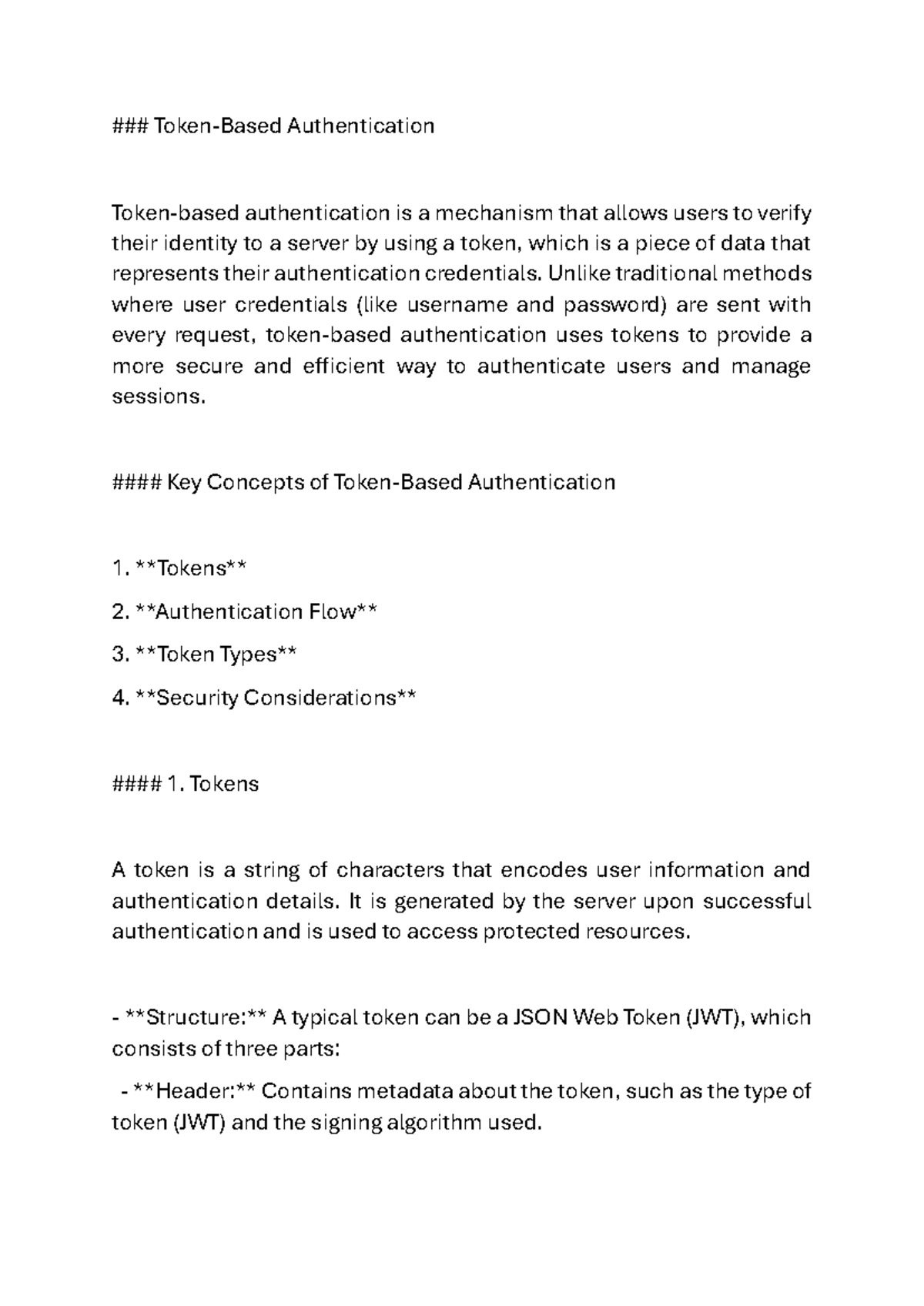 Unit 3 Token Based Auth - Token-Based Authentication Token-based ...