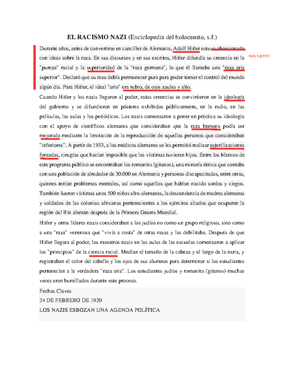 EL Racismo NAZI - MMKMK - EL RACISMO NAZI (Enciclopedia del holocausto ...