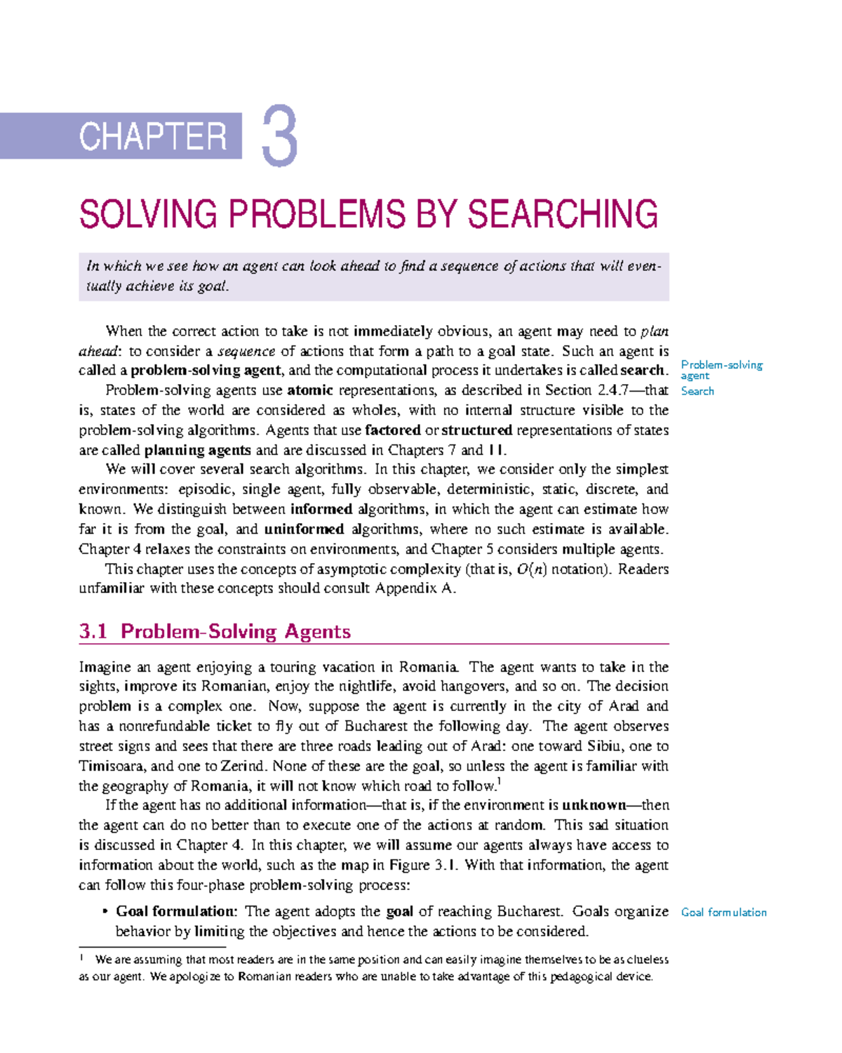 Aima-63 - fdsa - CHAPTER 3 SOLVING PROBLEMS BY SEARCHING In which we see how an agent can look ...