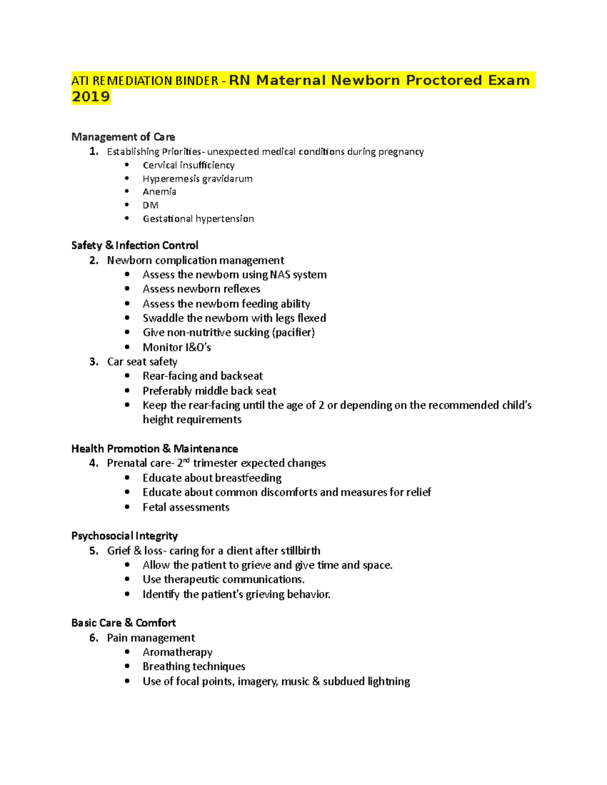 ATI Remediation Binder Proctored Exam - ATI REMEDIATION BINDER - RN ...