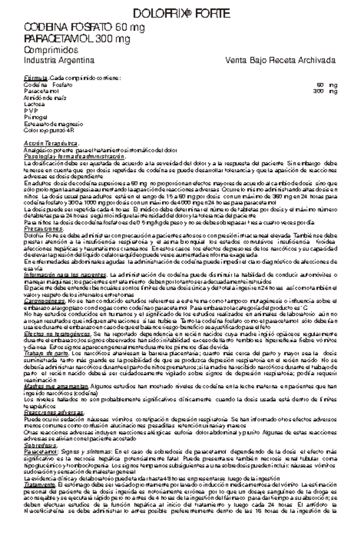 006854559 - Lalolandia Uno dos - DOLOFRIX FORTE CODEINA 60 mg ...