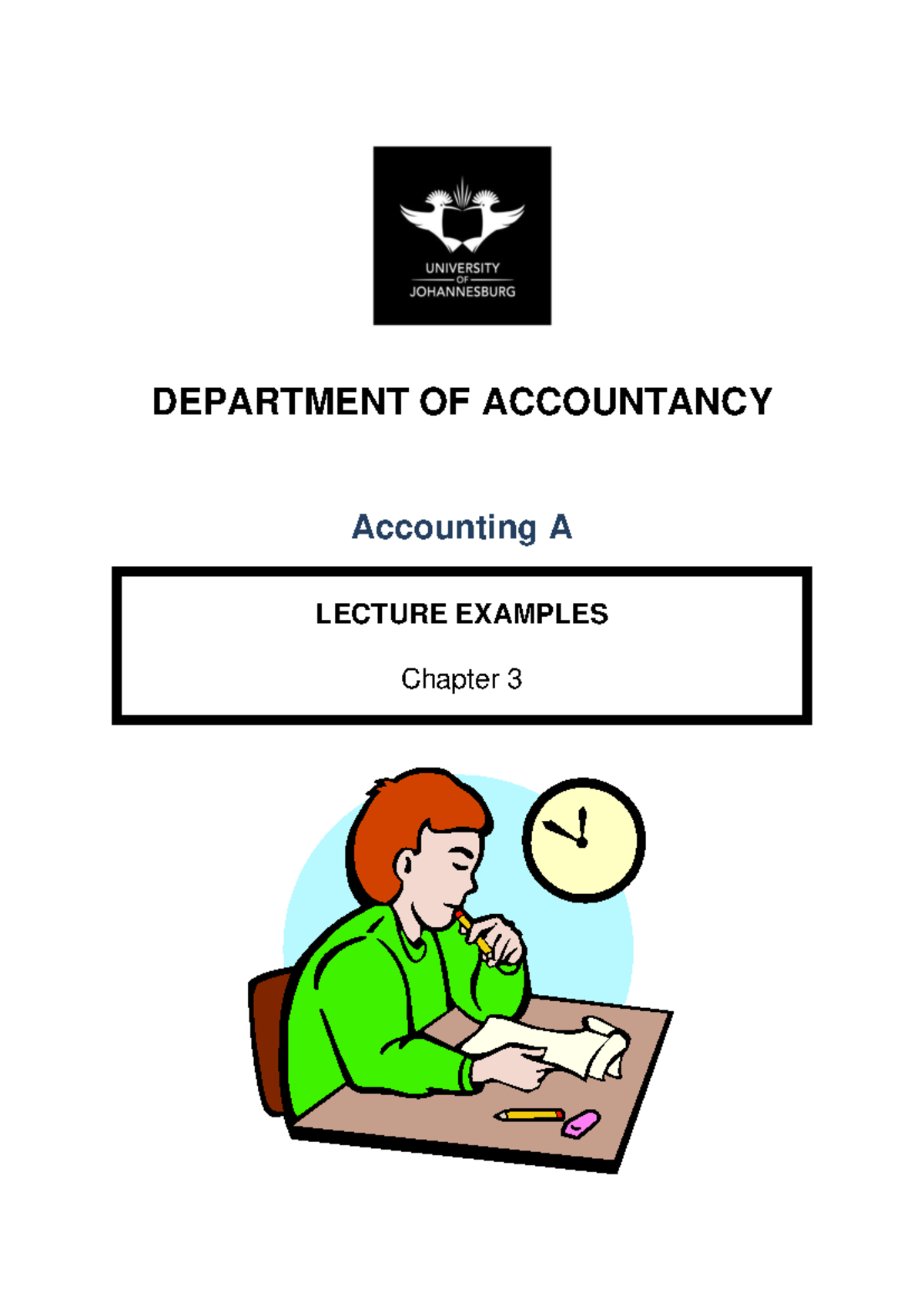 Acc A Chapter 3 lecture examples - Acc001a - DEPARTMENT OF ACCOUNTANCY ...