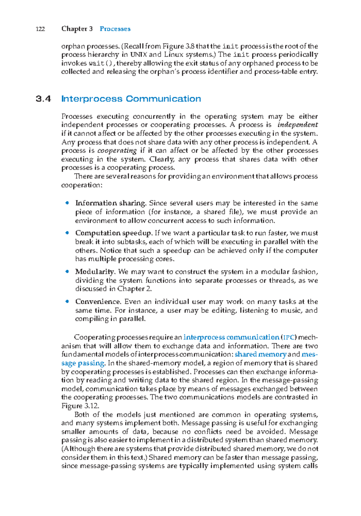 FSO Operating System Concepts Essentials 2nd Edition - 122 Chapter 3 Processes orphan processes ...