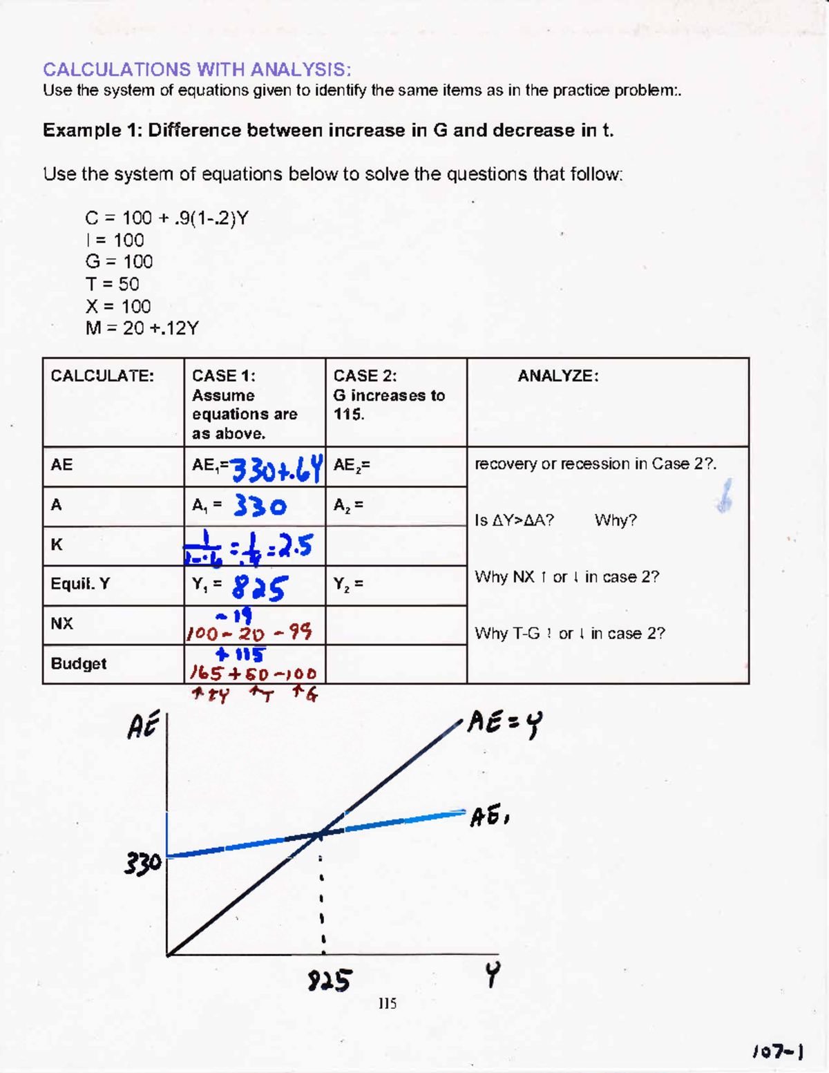 Pages 115 to 120 solutions - CALCULATIONS WITH ANALYSIS: Use the system ...