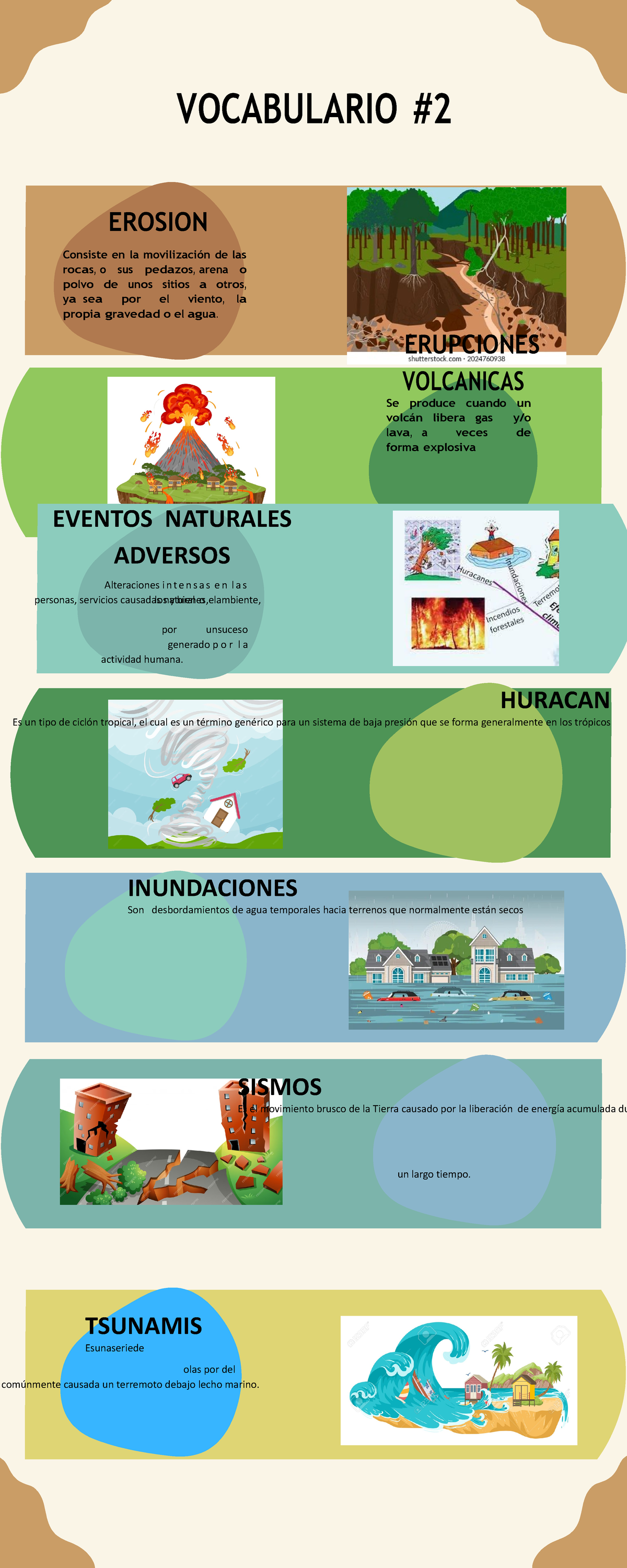 Infografía Geografía Tipos de Relieve Continental Ilustrativo Colorido - TSUNAMIS Esunaseriede ...