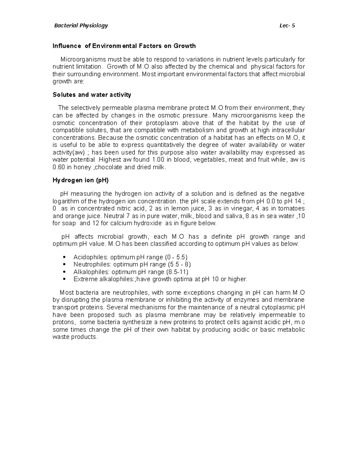 Influence of Environmental Factors on Growth - Influence of ...