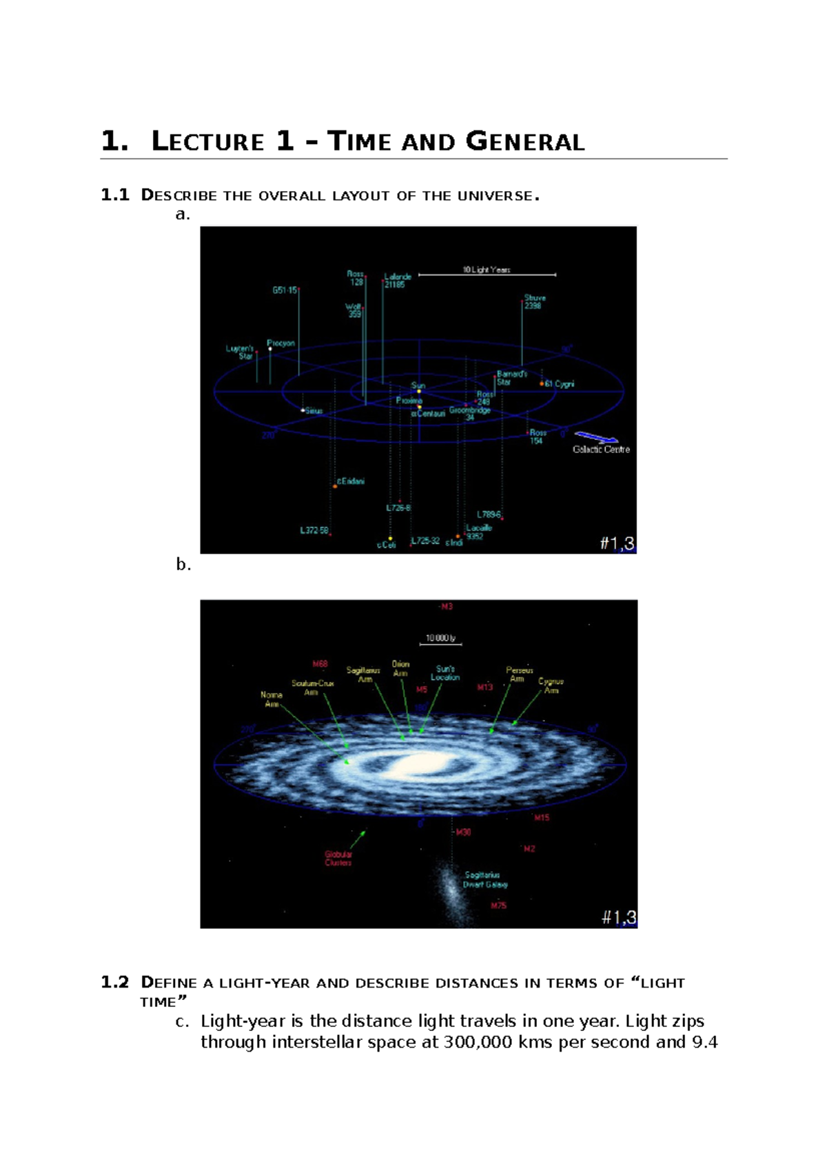 Module 1 - Notes - for astro100 lol - 1. LECTURE 1 – TIME AND GENERAL 1 ...