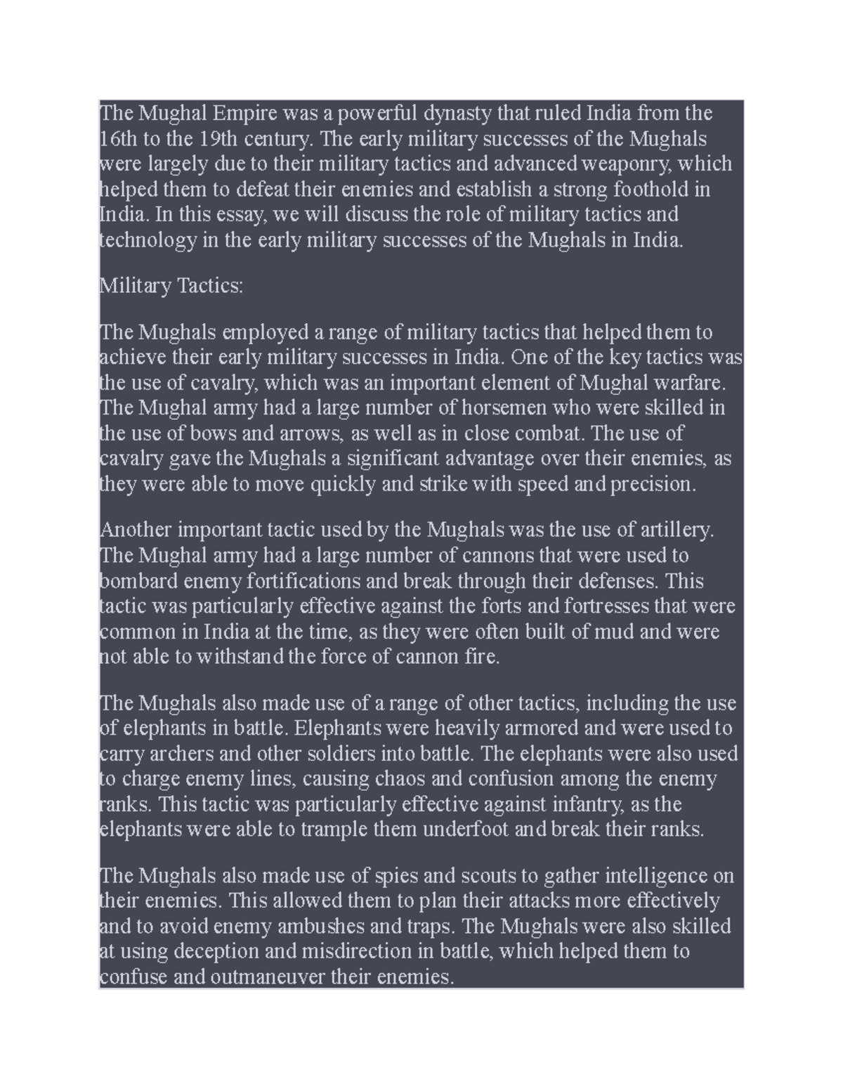 Military tactics of Mughals - The Mughal Empire was a powerful dynasty ...